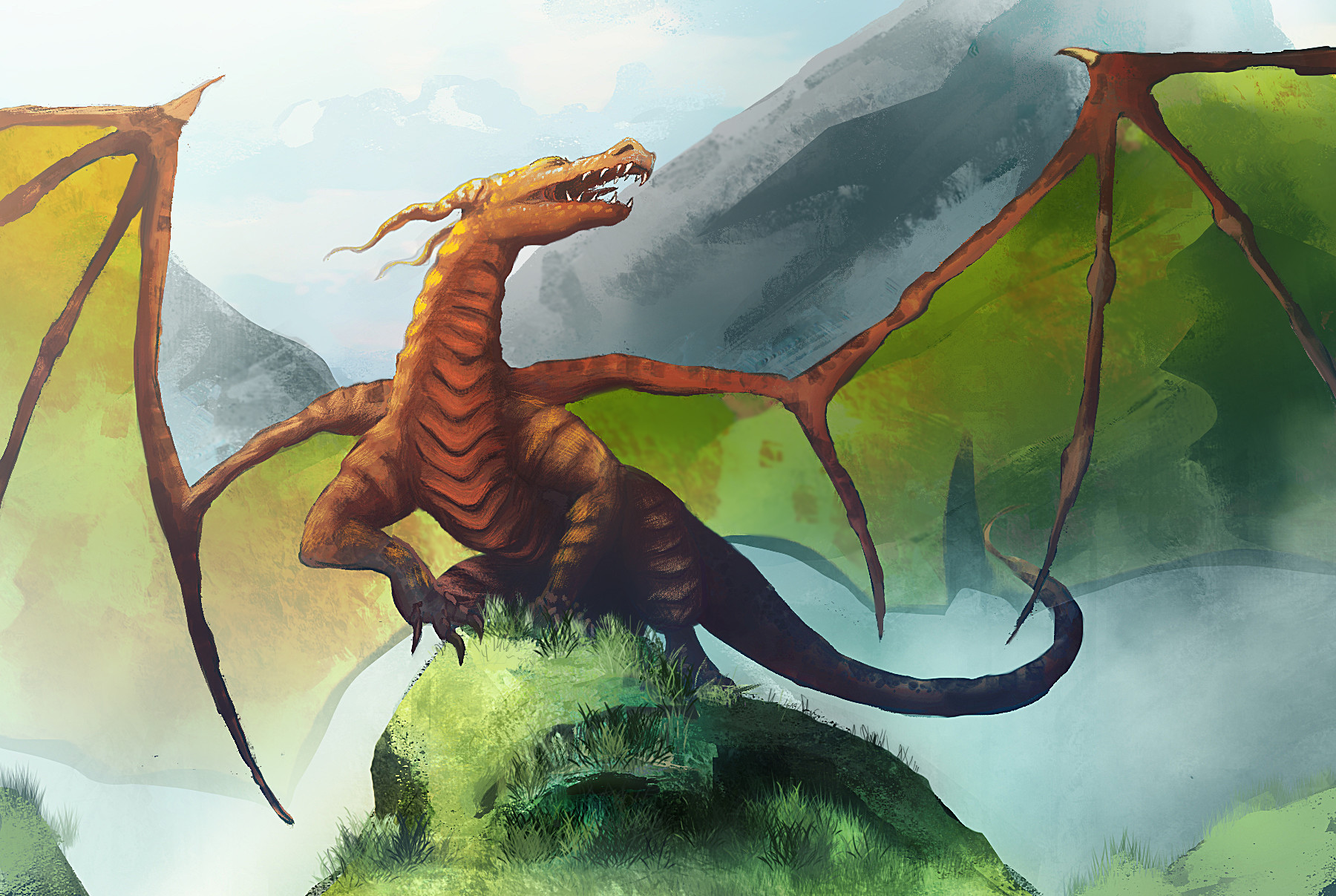 ArtStation - Red dragon