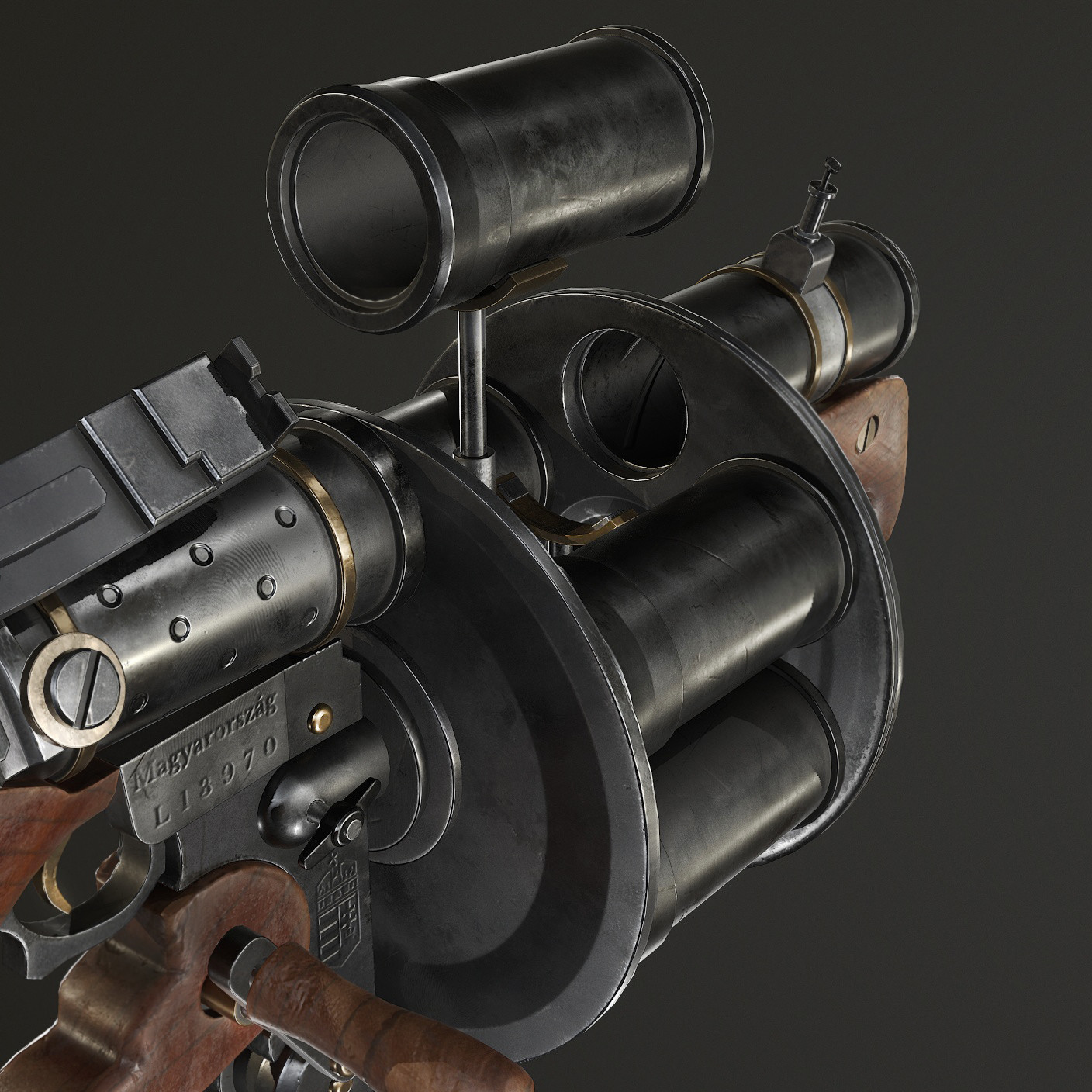 Gregory Trusov - Steampunk grenade launcher