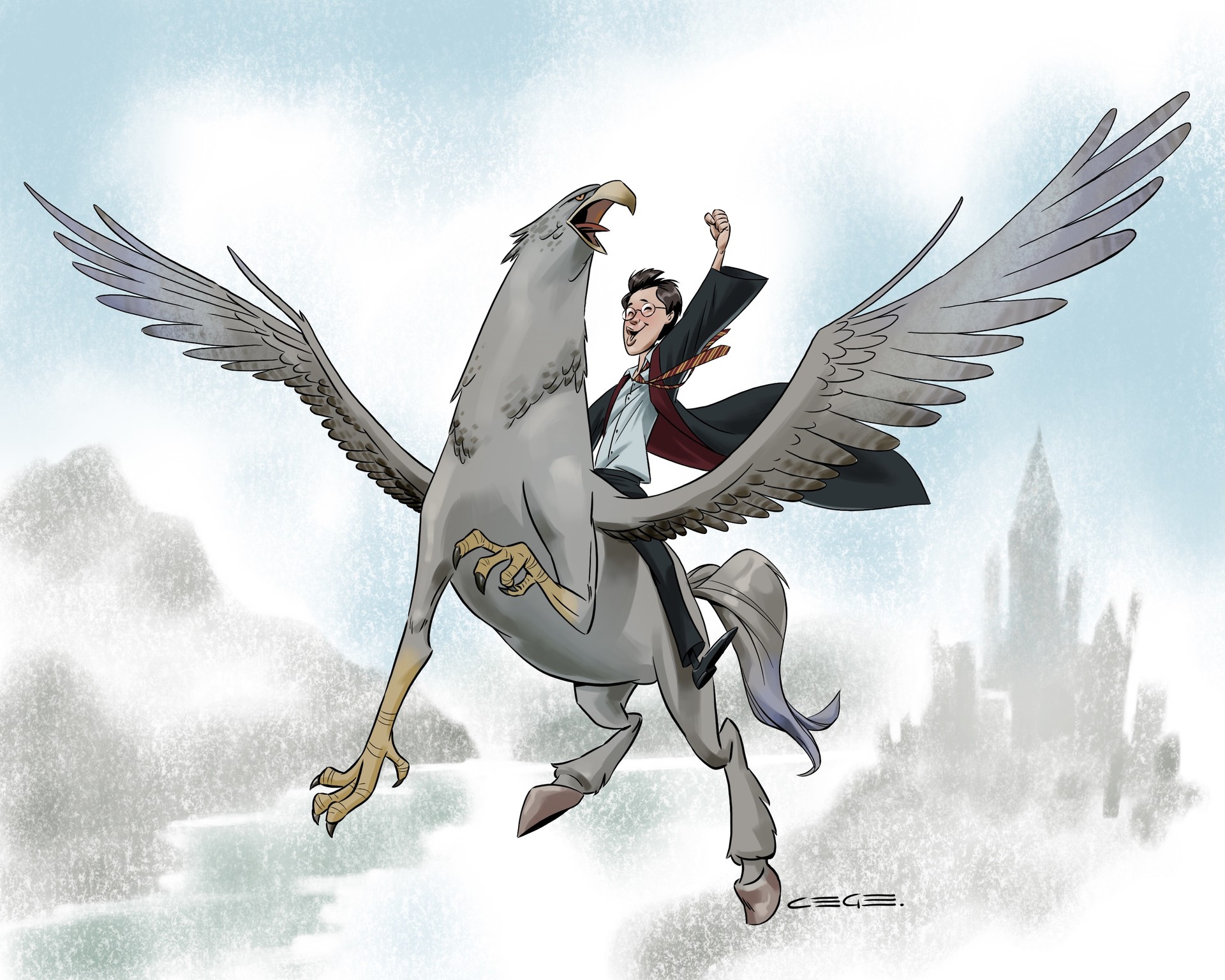 ArtStation - Harry Potter & Buckbeak