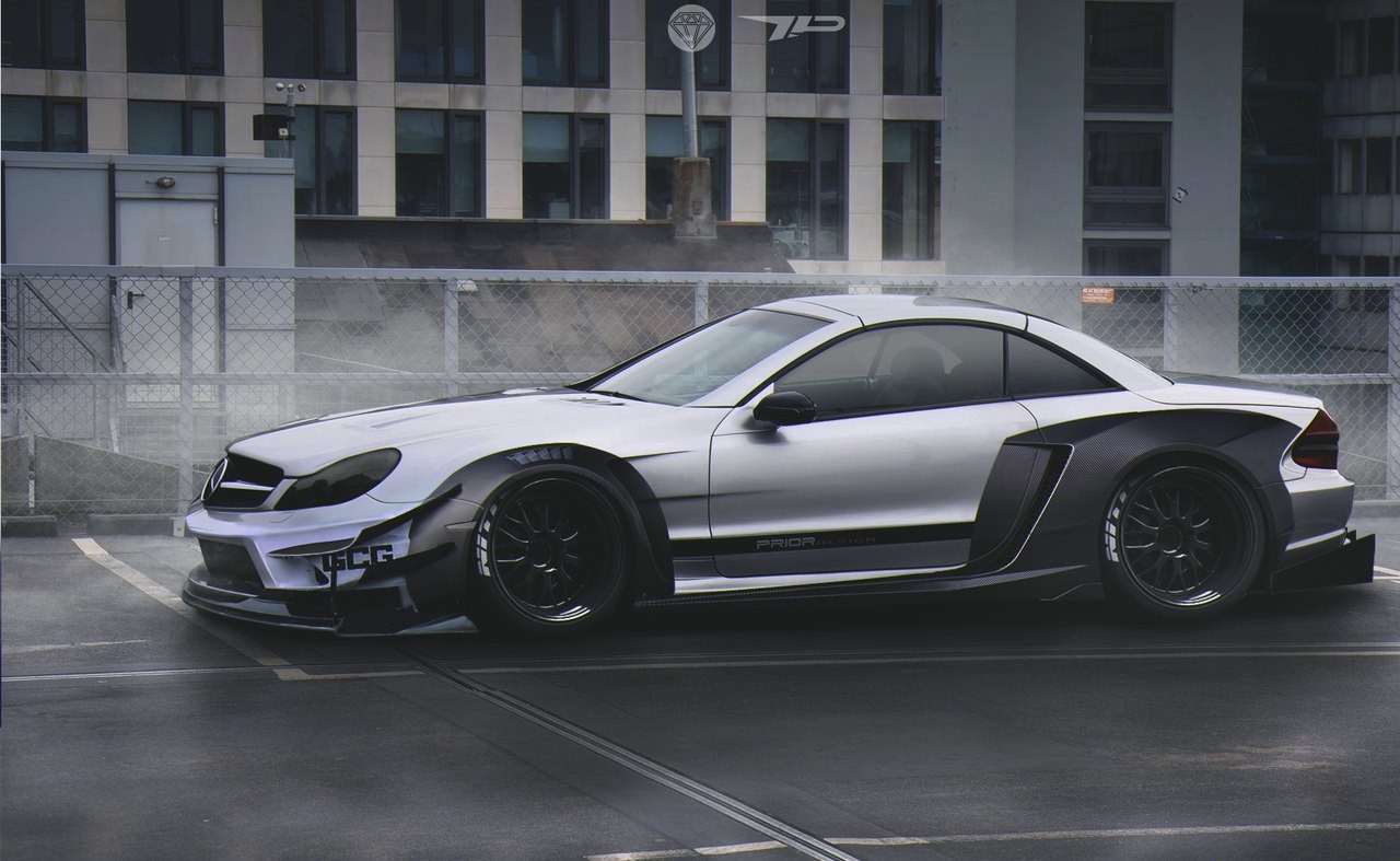 ArtStation - Mersedes-Benz SL55 widebody