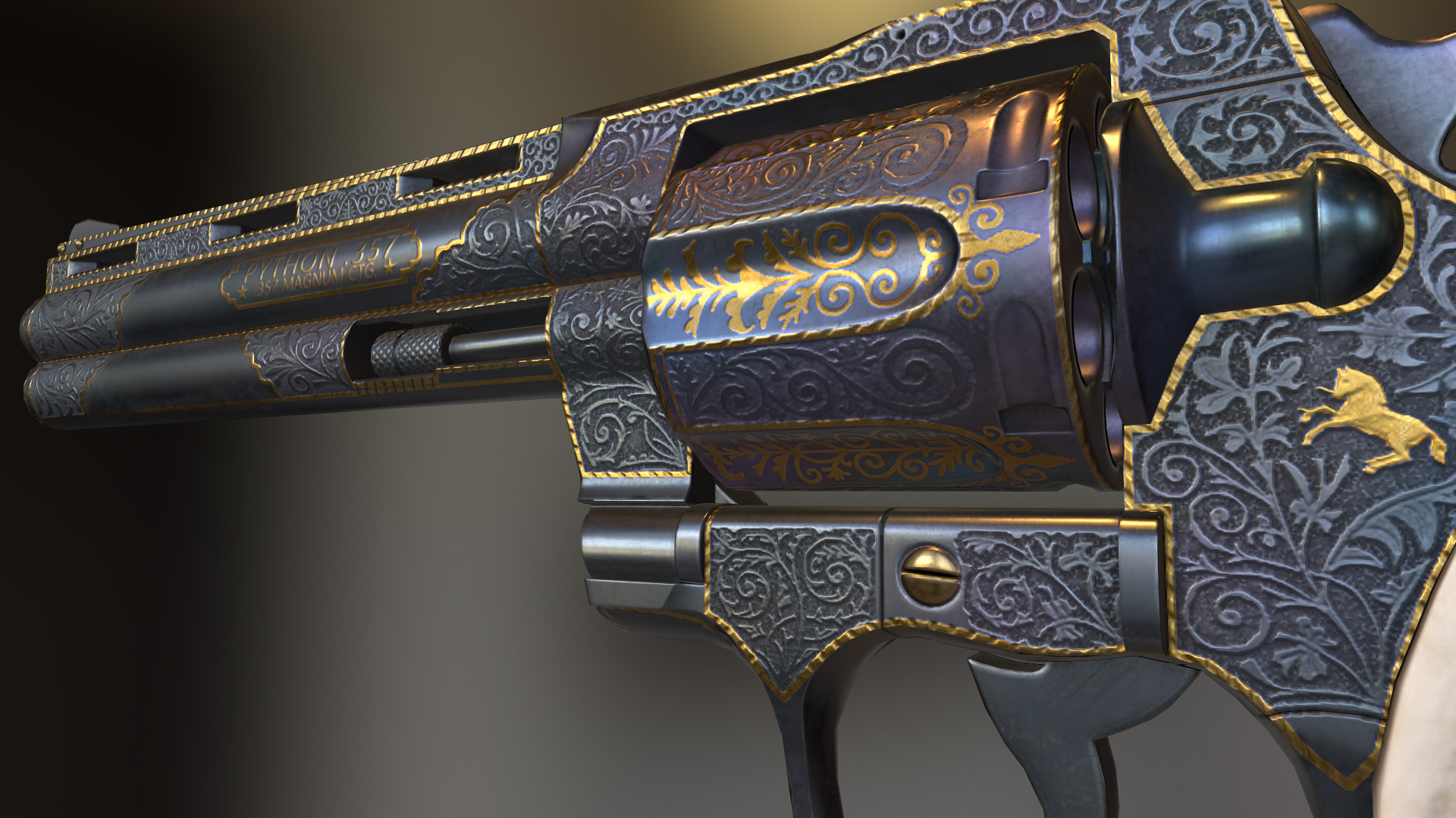 Gold Python Gun