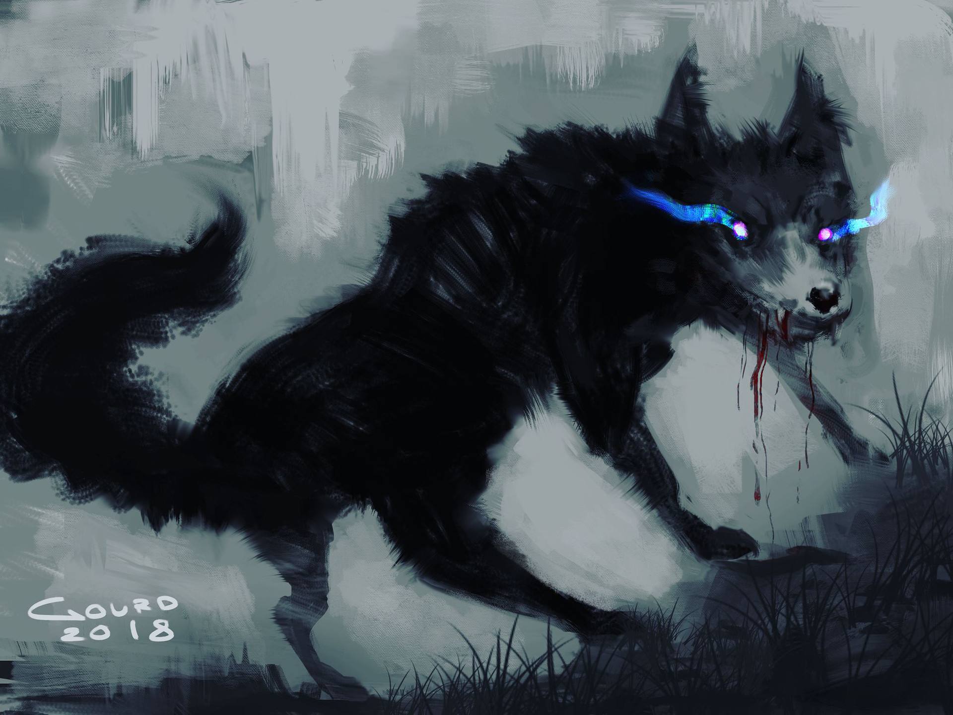 ArtStation - Bloodborne inspired wolf