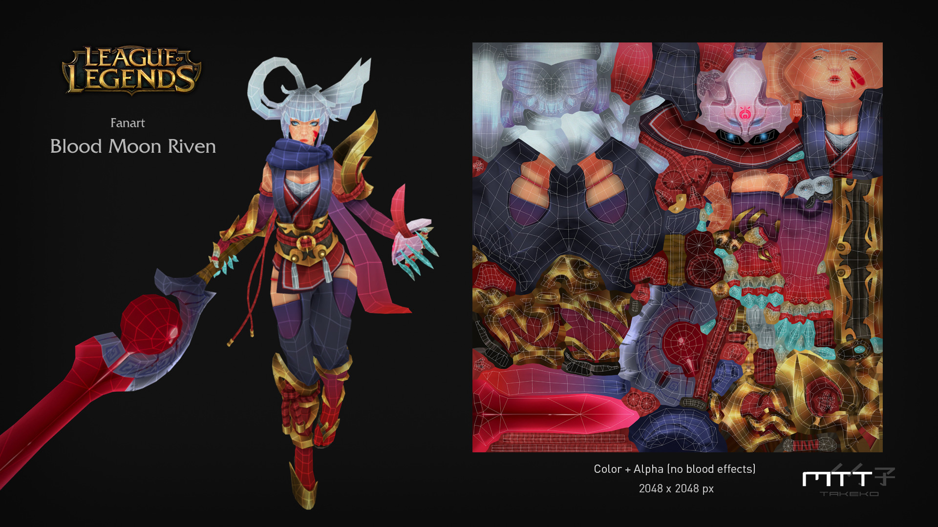 Minh Tam Thai - Blood Moon Riven - League of Legends Fanart