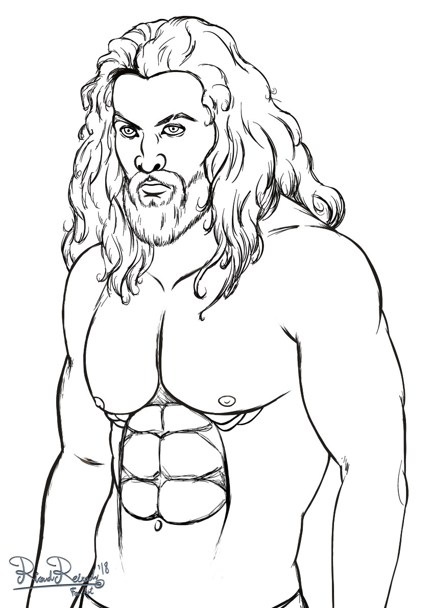 jason momoa coloring pages