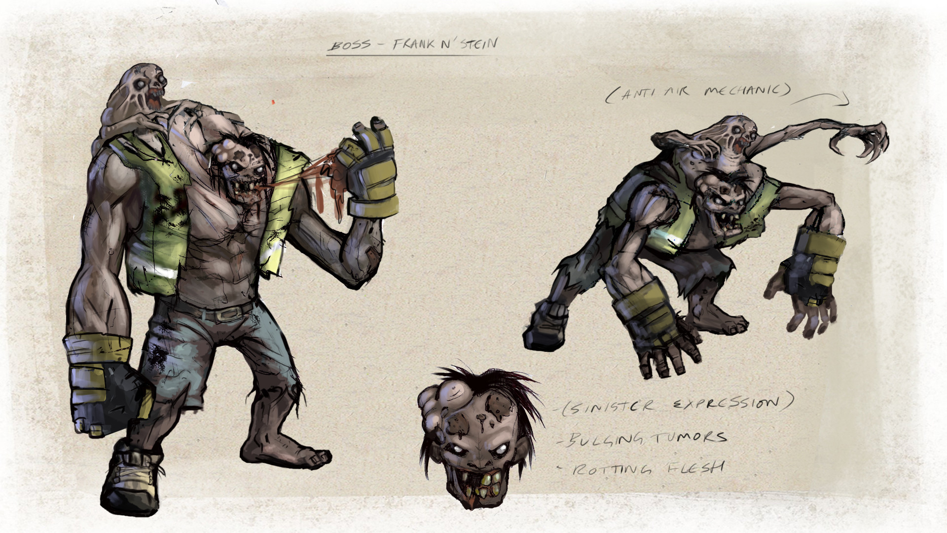 ArtStation - zombie boss sketch