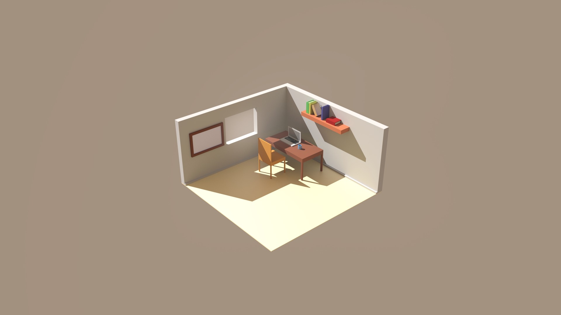 ArtStation - LOW POLY SCENE STUDY