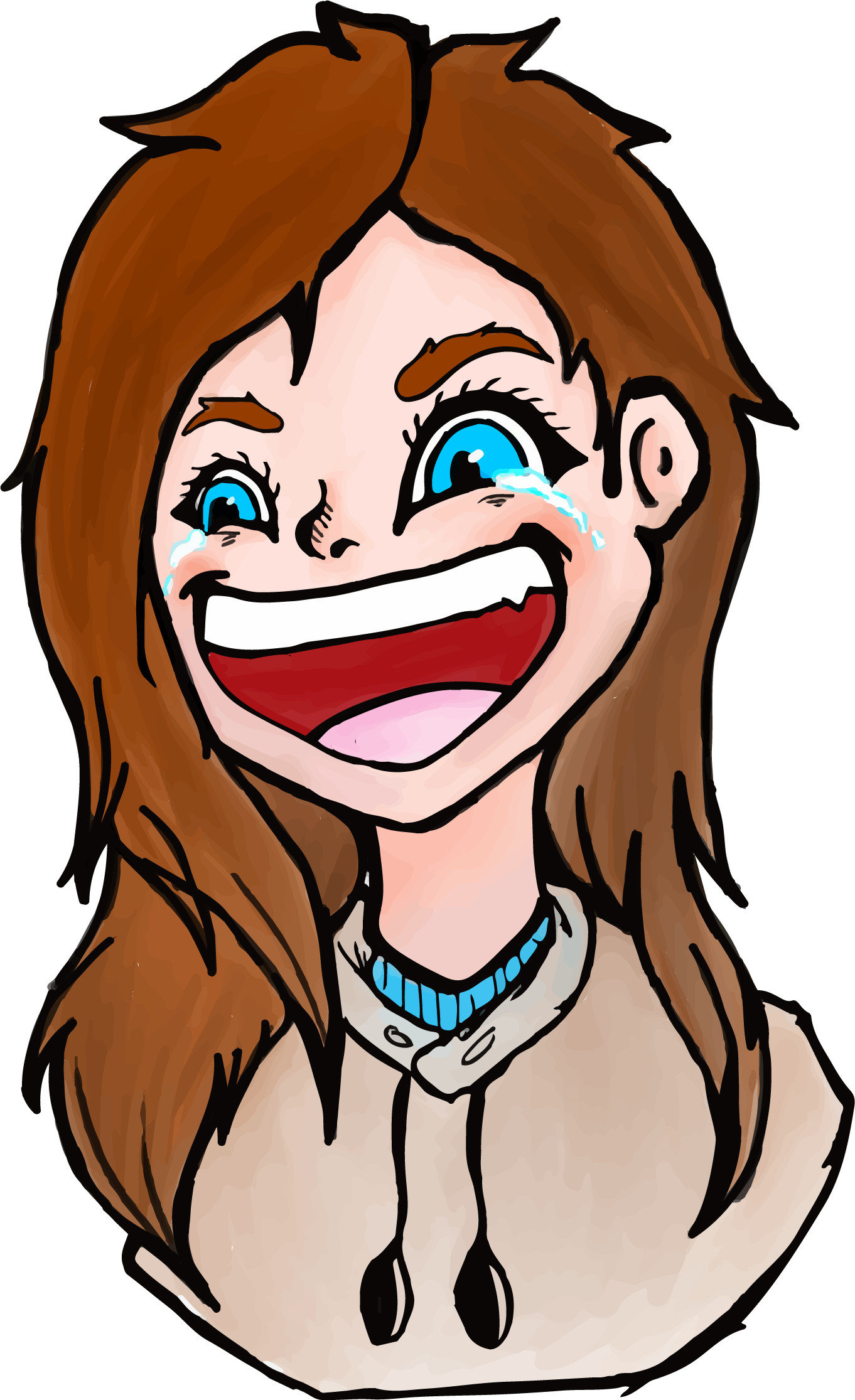 ArtStation - Girl Laughing Sketches