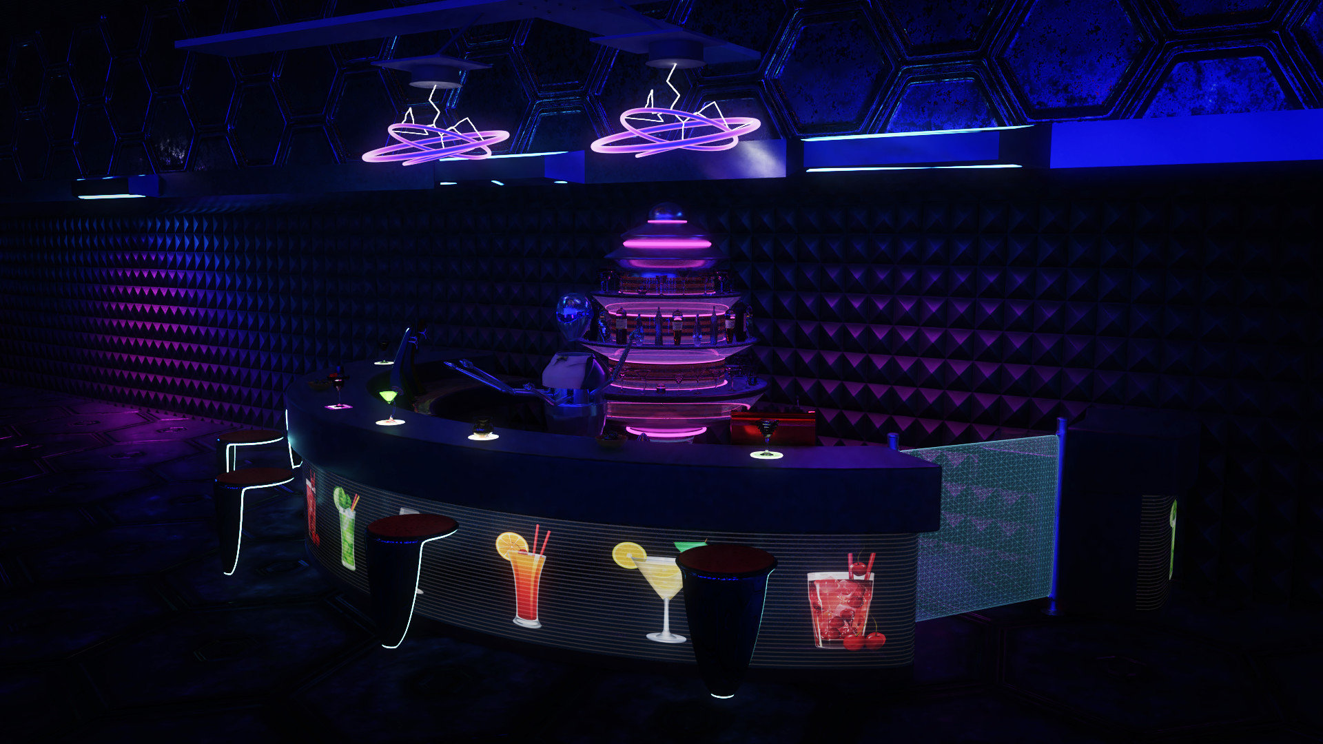 ArtStation - Eden's Life (Cyberpunk-Disco Pub)