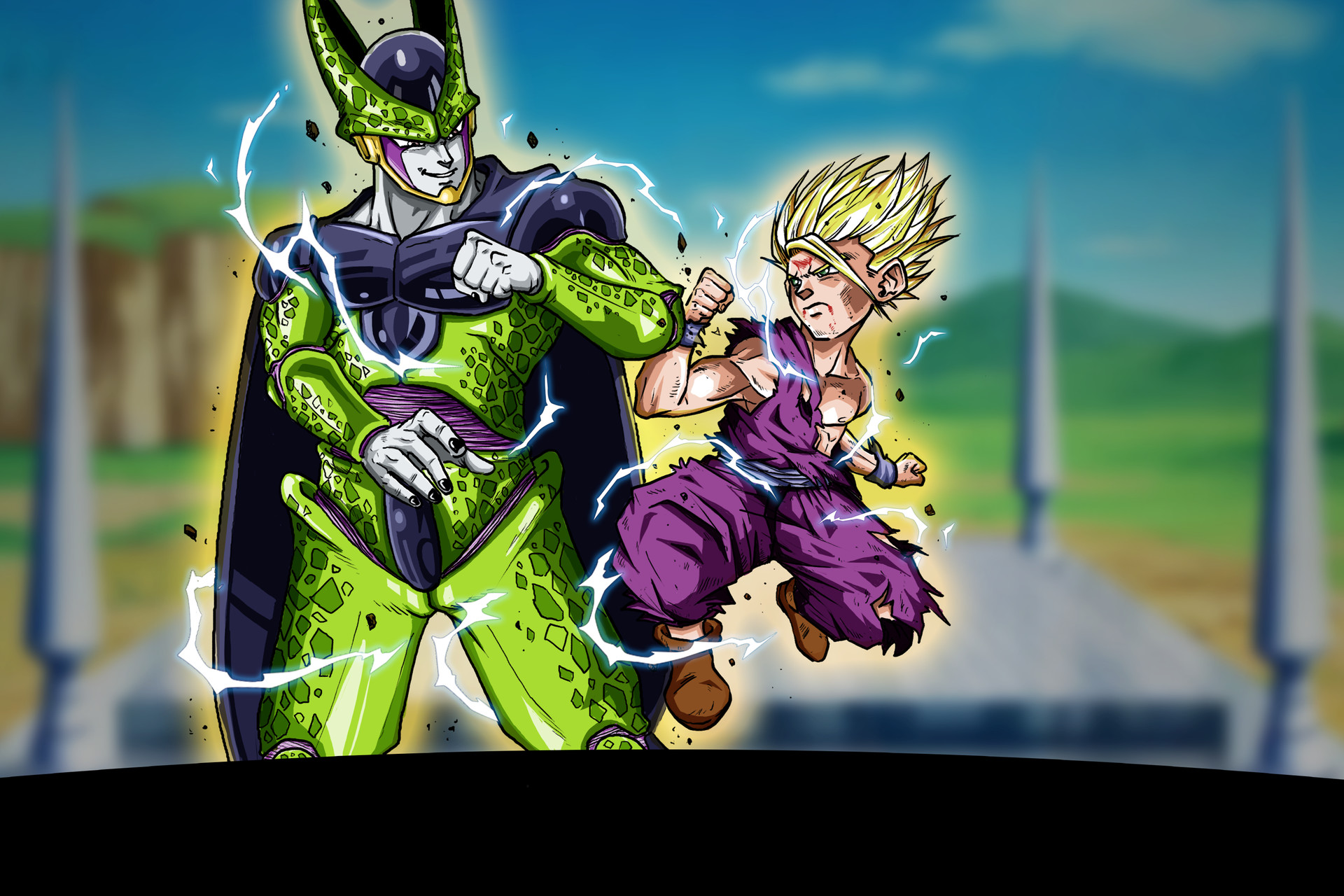 ArtStation - Fanart - Gohan VS Cell