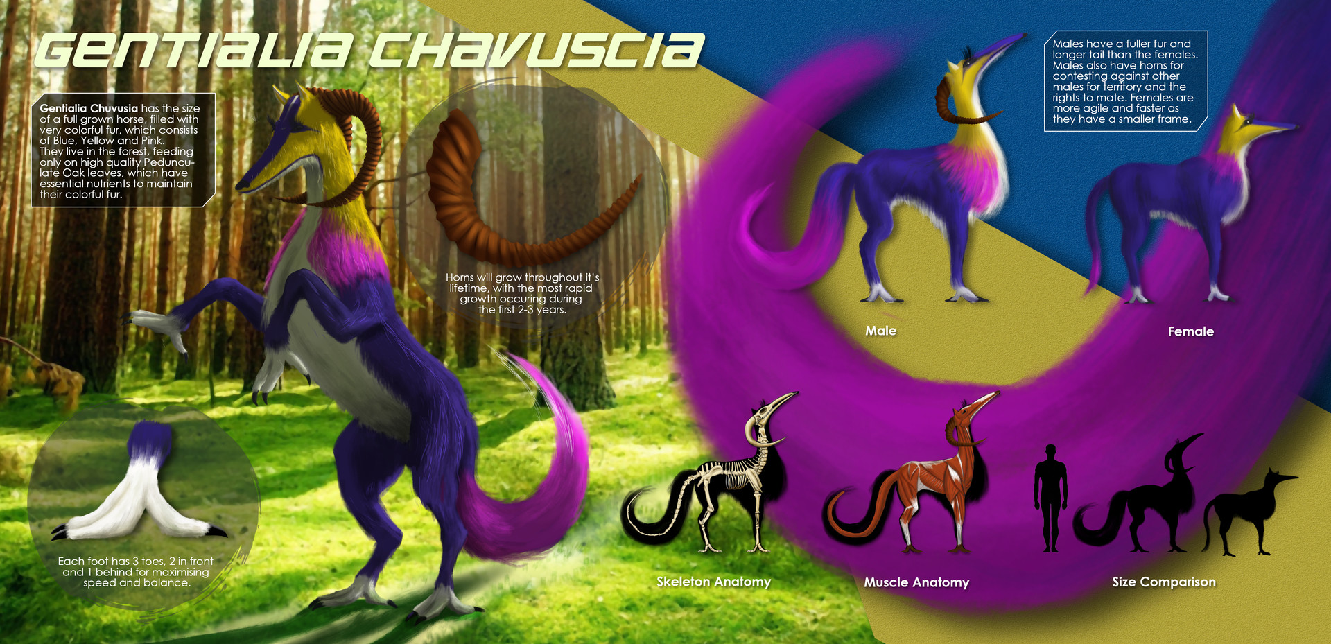 ArtStation - Poster for Original Creature Design - Gentialia Chavuscia