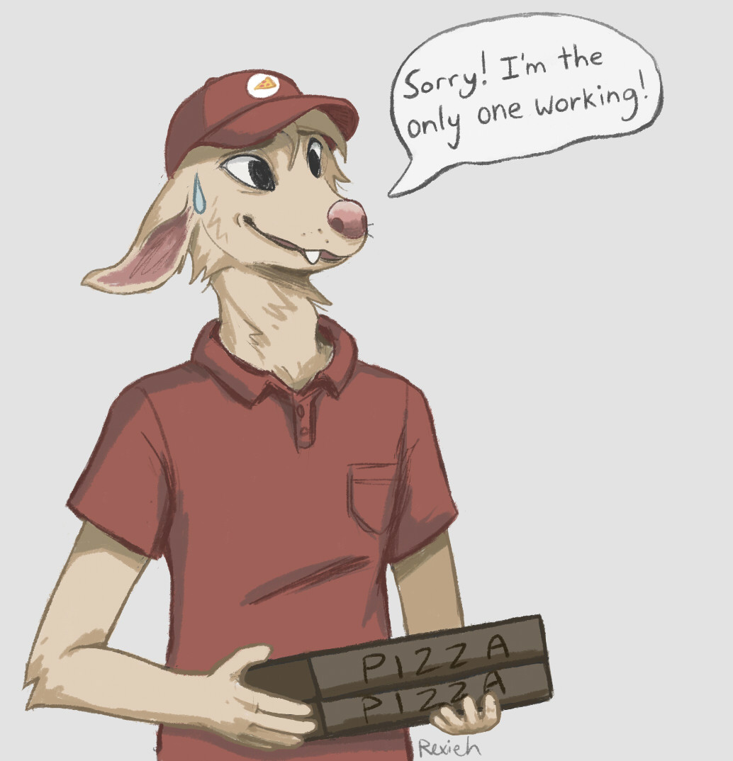 ArtStation - A local furry pizza boy