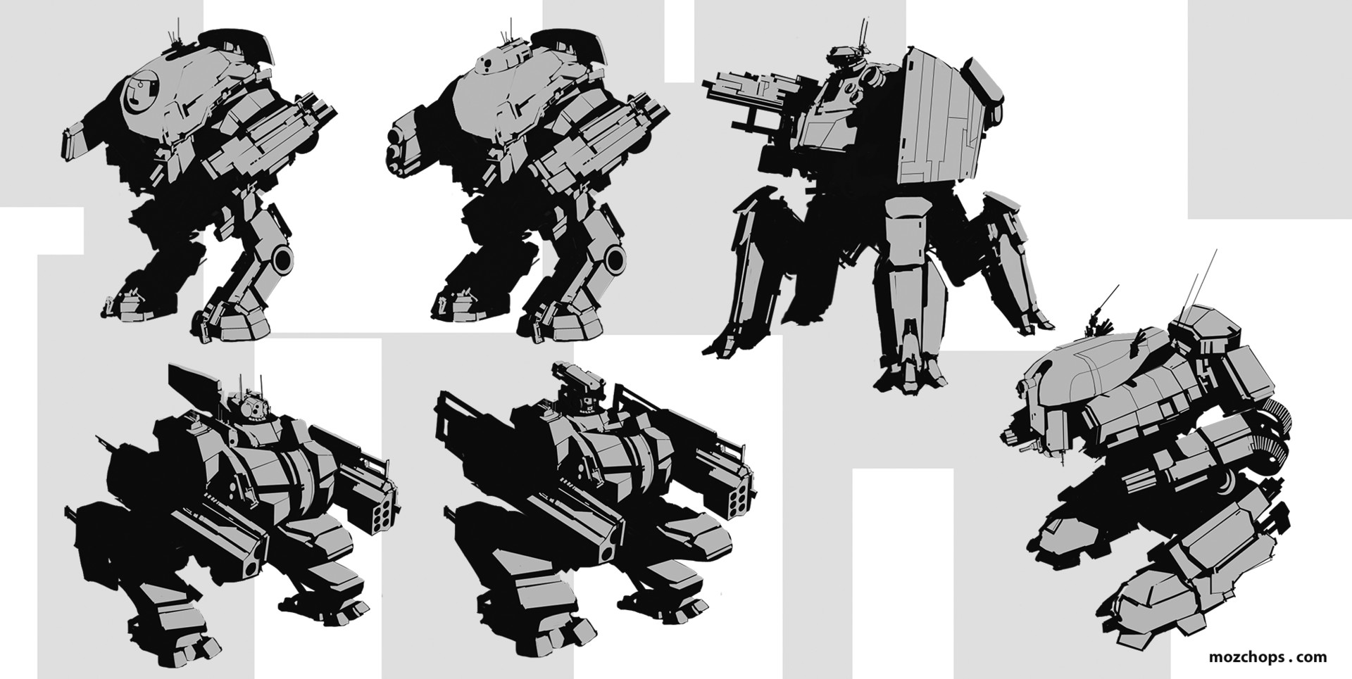 ArtStation - Mechs set 02 by Mozchops