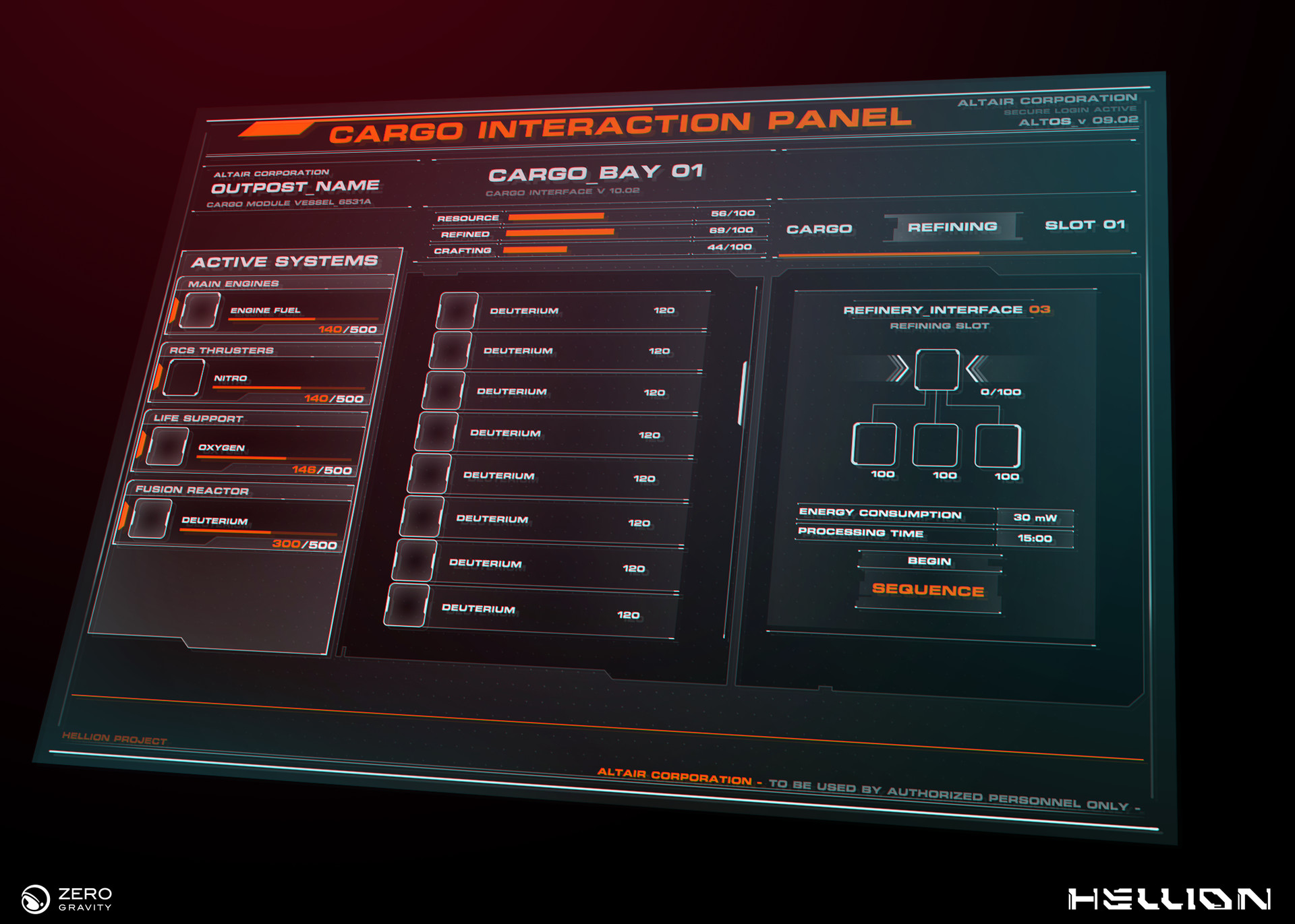 ArtStation - Hellion Cargo UI Design