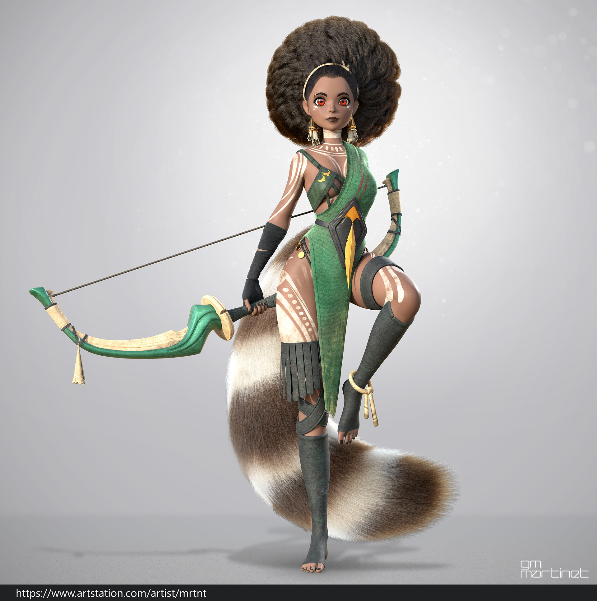ArtStation - Ringtail Girl 3D