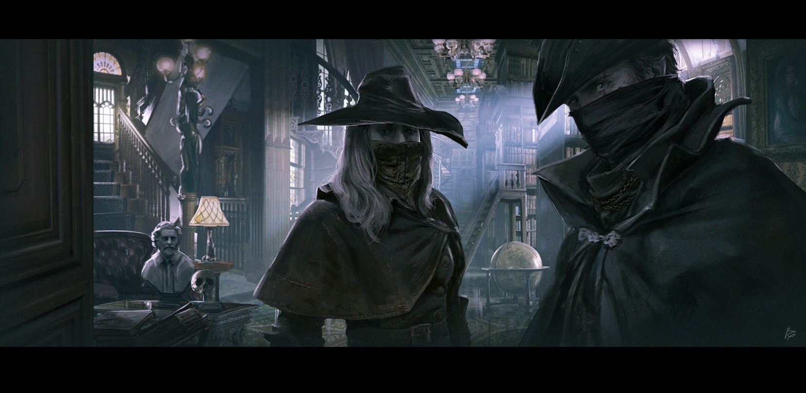 Hunters Inside the Library by Raquel Cornejo : r/ImaginaryLibraries