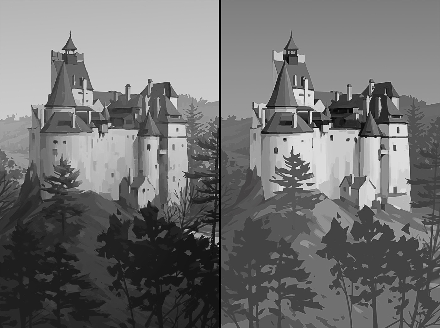 ArtStation - Black-and-white practice