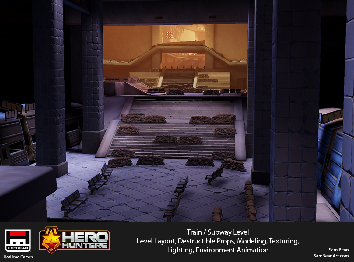 SamBeanArt - Hero Hunters - Trainyard / Subway Level