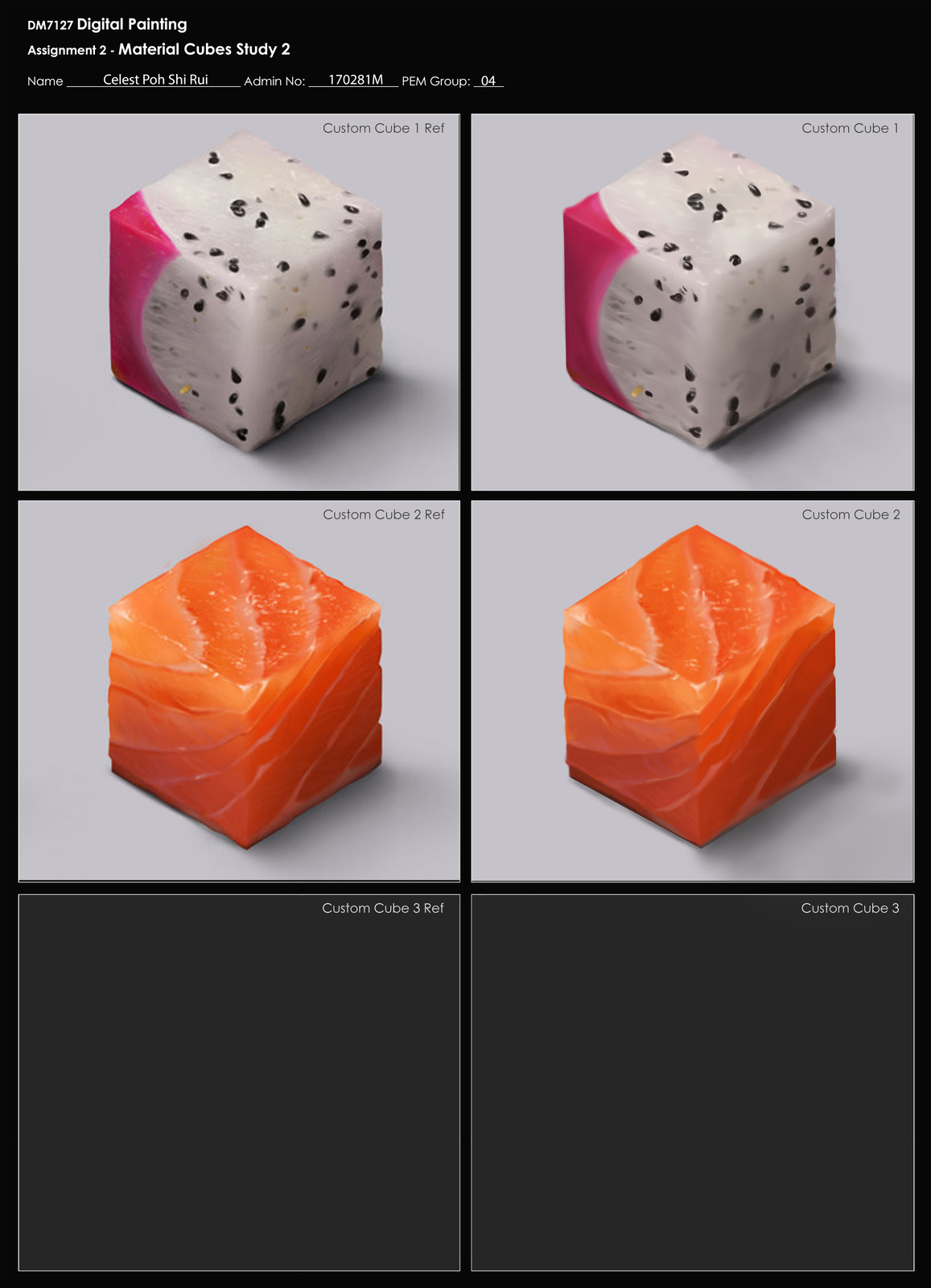 Celest Poh - Material Cube Study