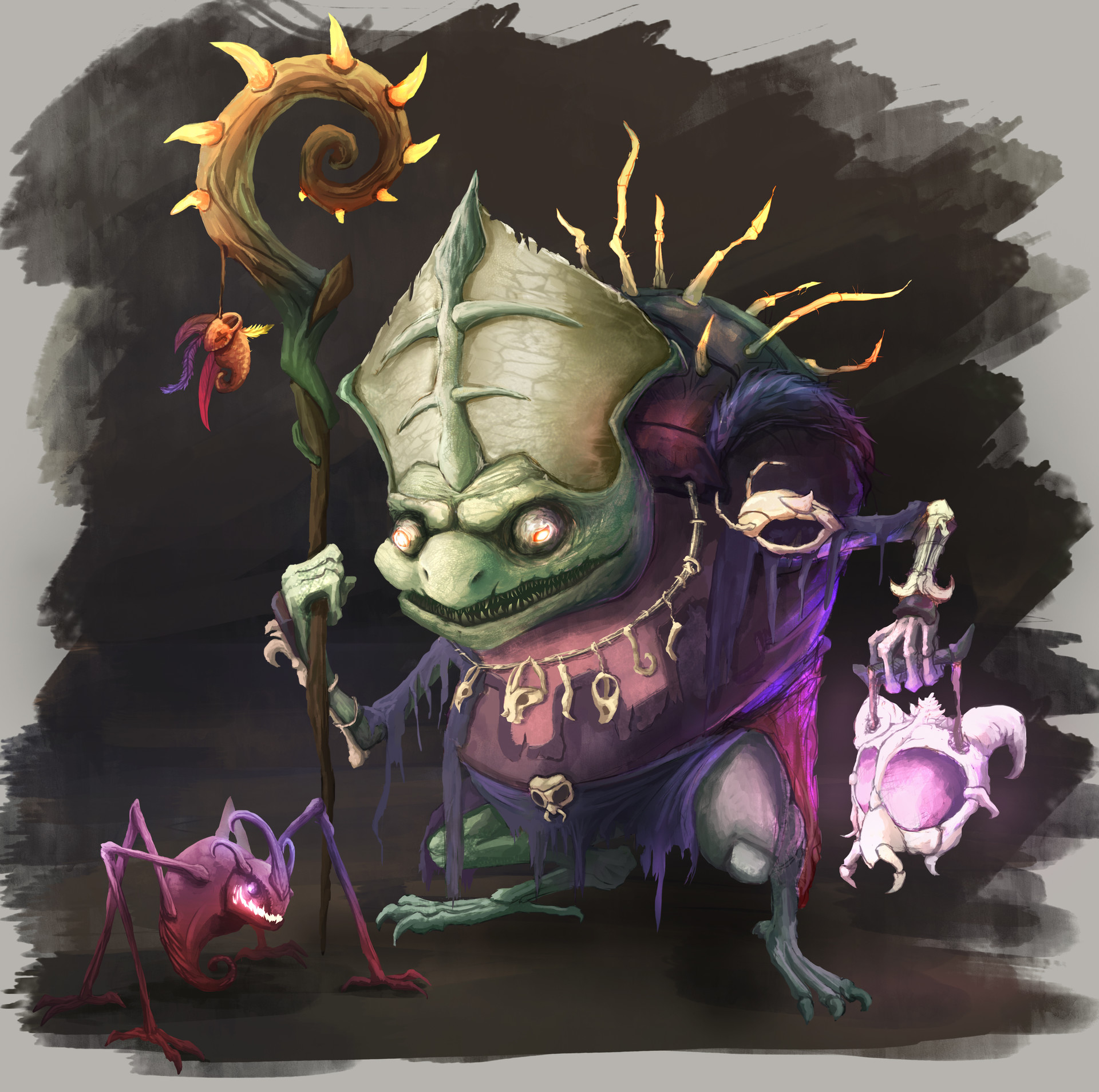 ArtStation - Chameleon warlock character concept