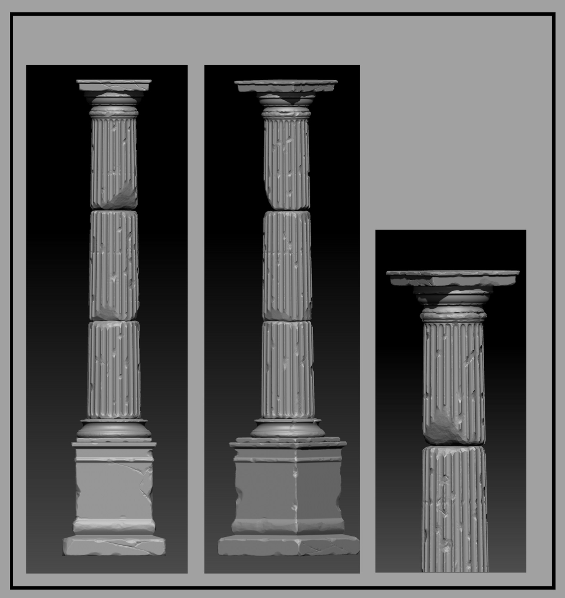 Shaurya Shettigar - Roman Ruins Asset Breakdown.