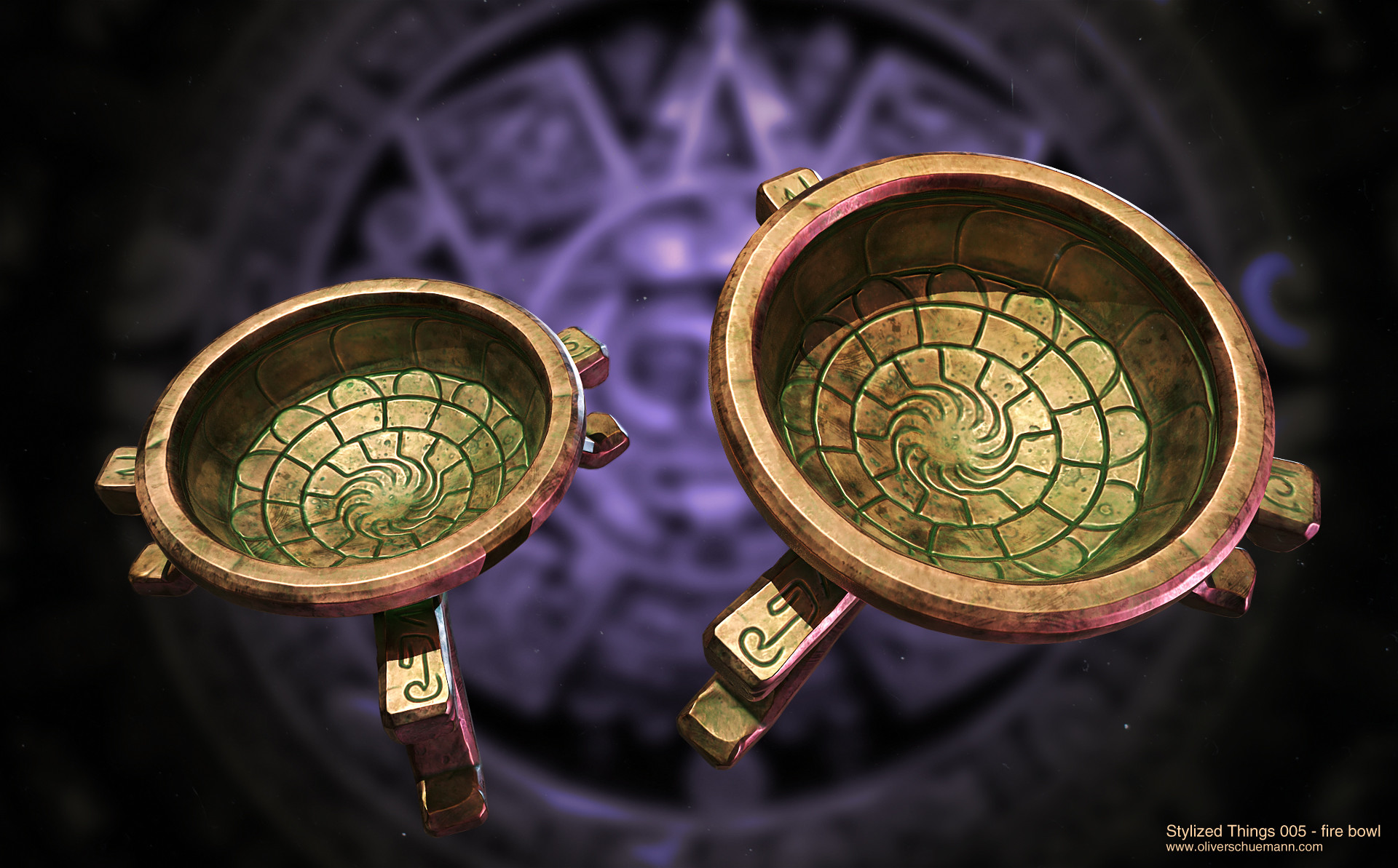 ArtStation - Stylized Fire Bowl