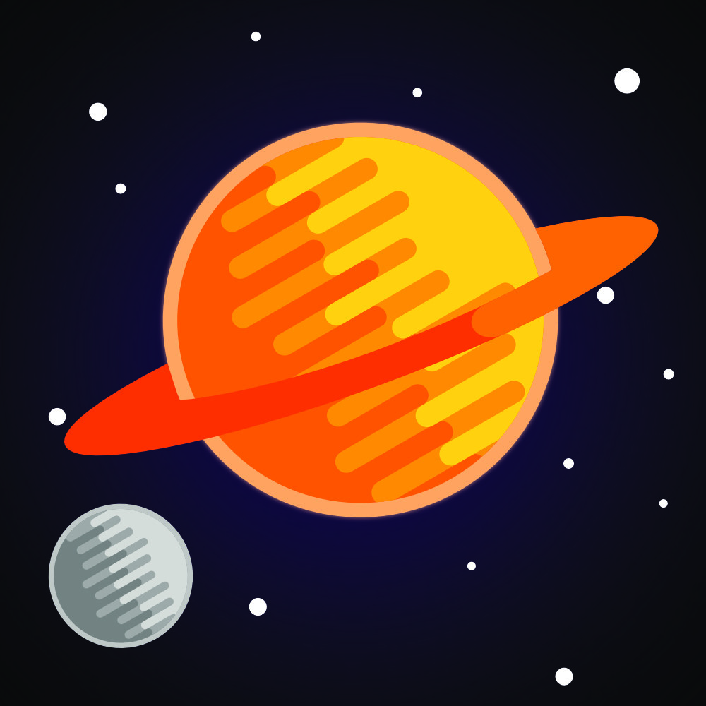ArtStation - Planet Flat design