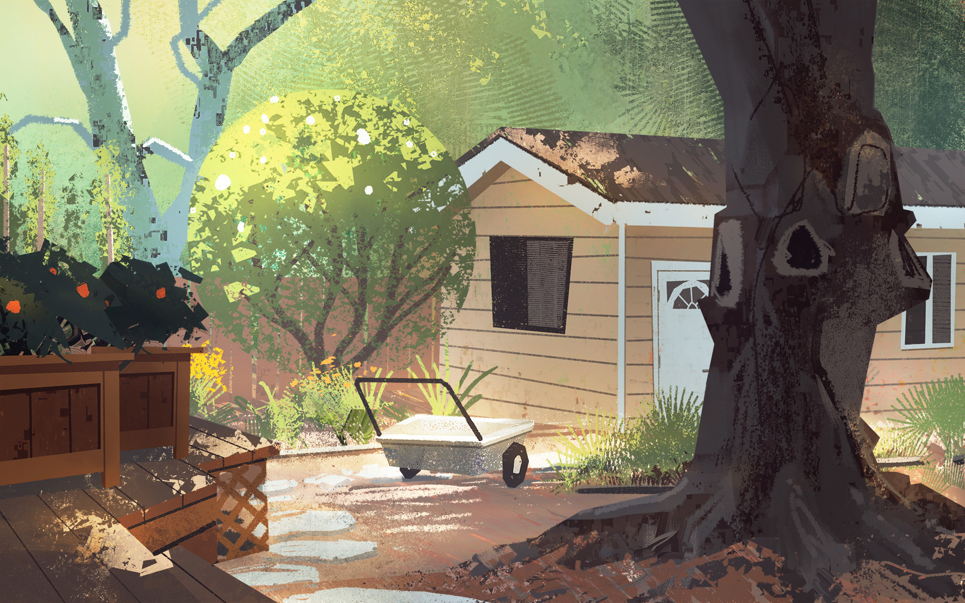 ArtStation - Backyard Study + Process