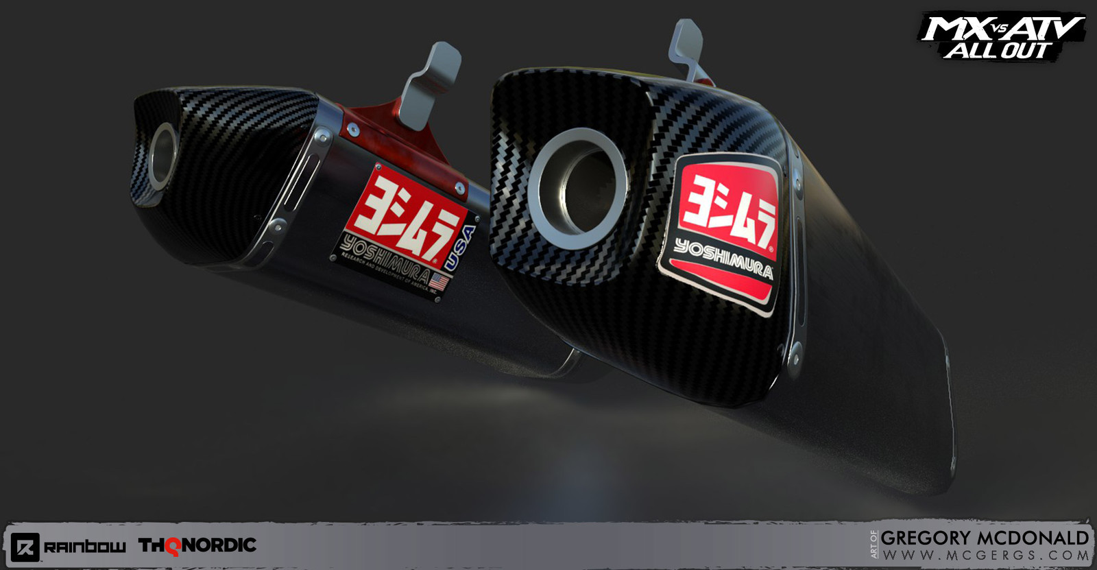 Art of Gregory McDonald - EXHAUST SILENCER MODELS | MX vs ATV ALL OUT