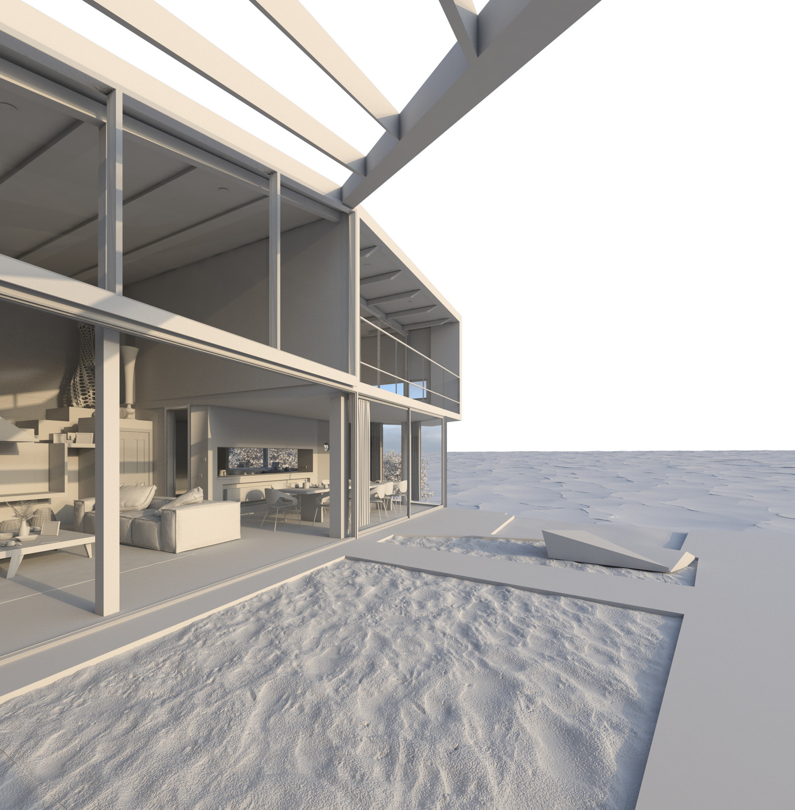 Gary Sánchez - Beach House - RENDER 3D - Schmidt Arquitectos