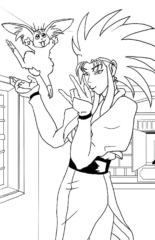 tenchi coloring pages