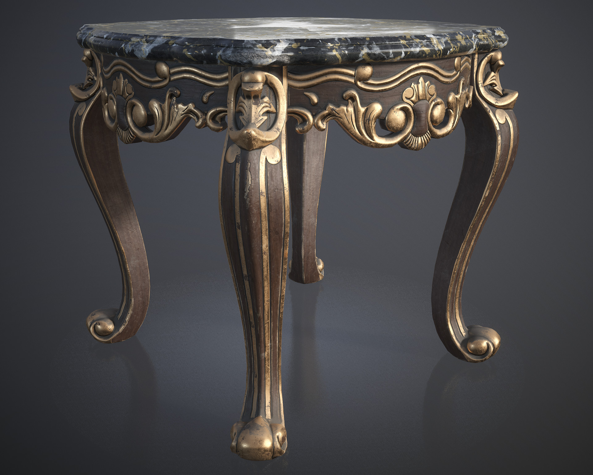 ArtStation - Baroque End Table