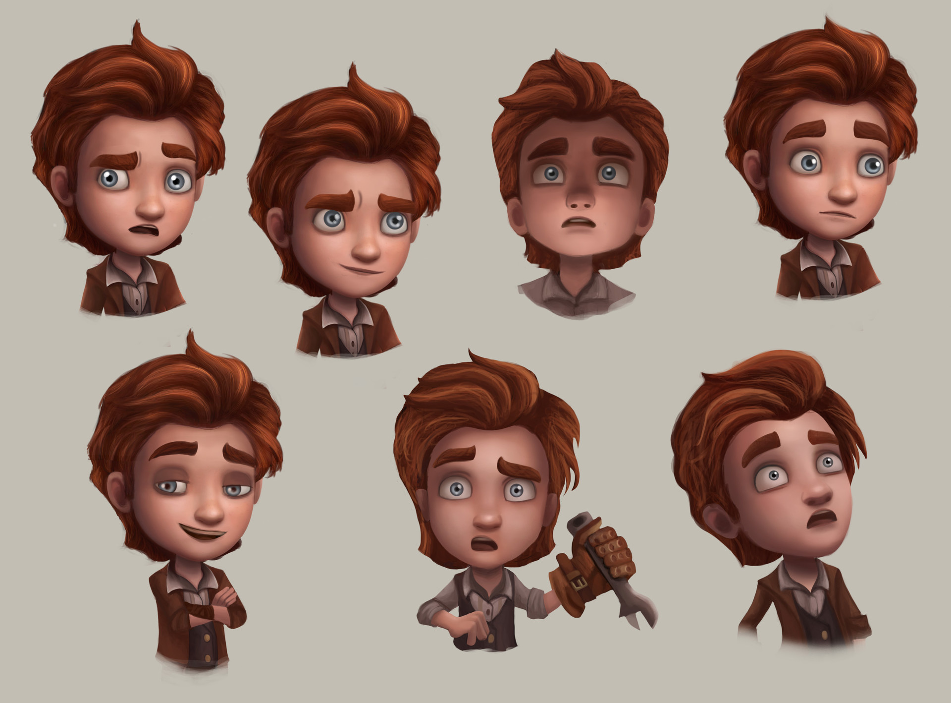 William Alvarez Portfolio - Young Tesla Character design