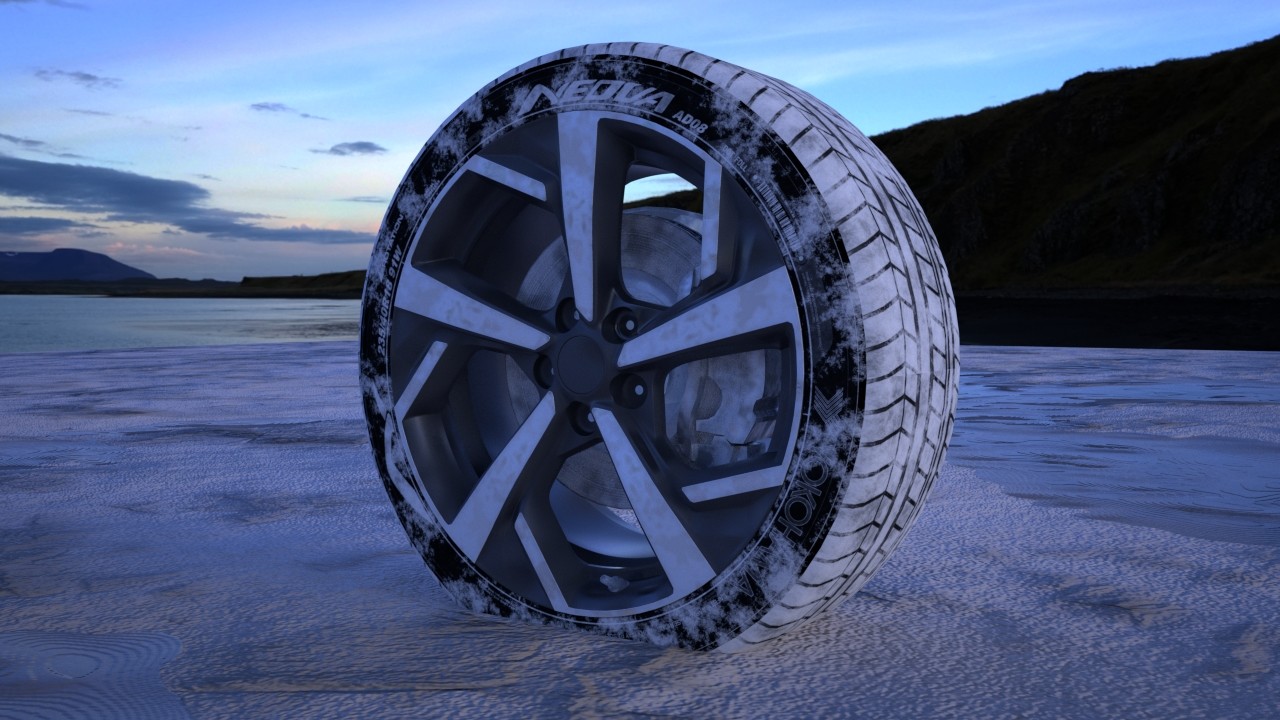 ArtStation - Car Wheel - Snow Day