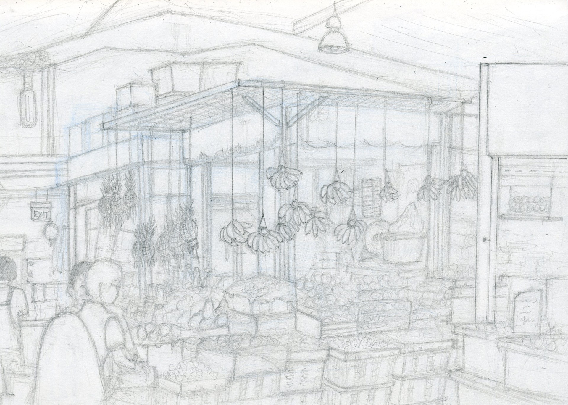 ArtStation - Wet Market Live Drawing