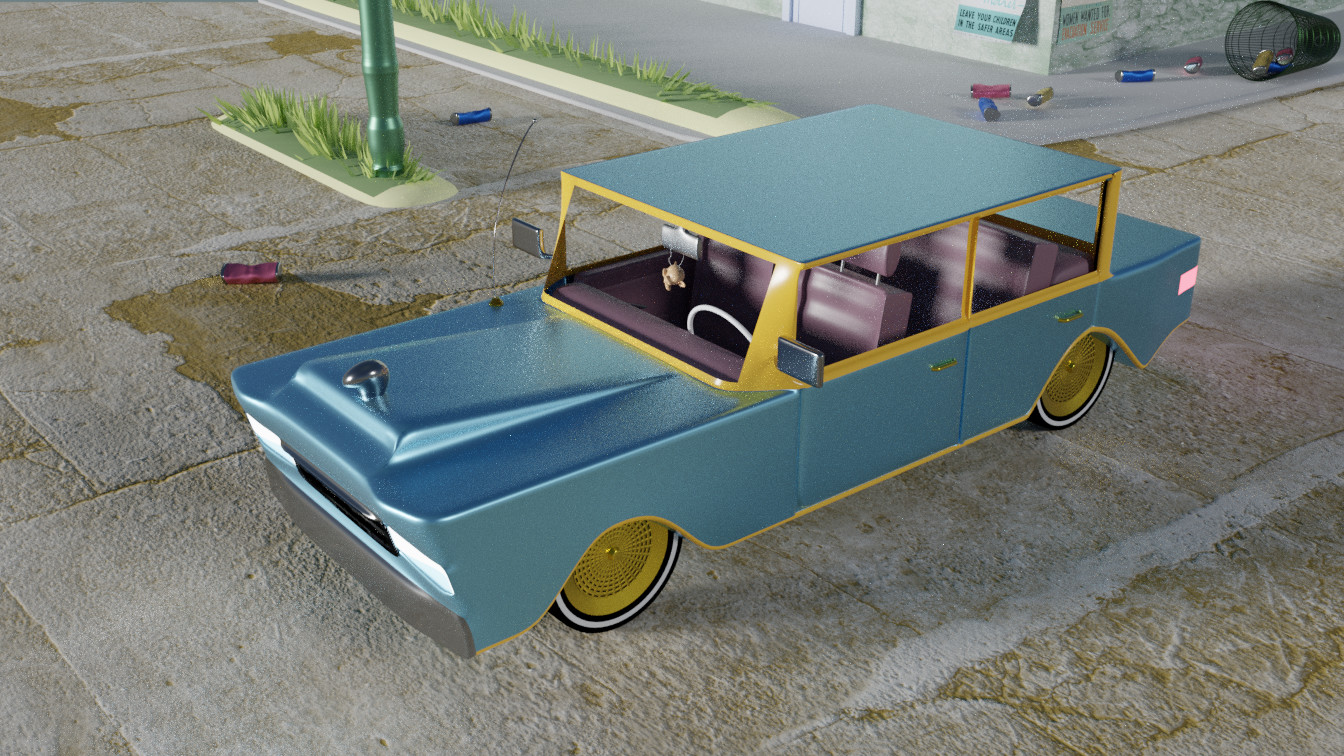 ArtStation - Fortnite styled car scene