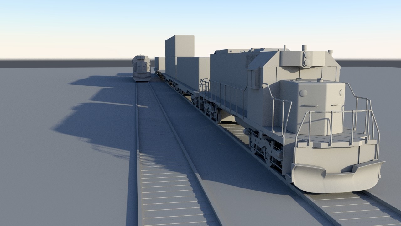 ArtStation - Train Yard WIP