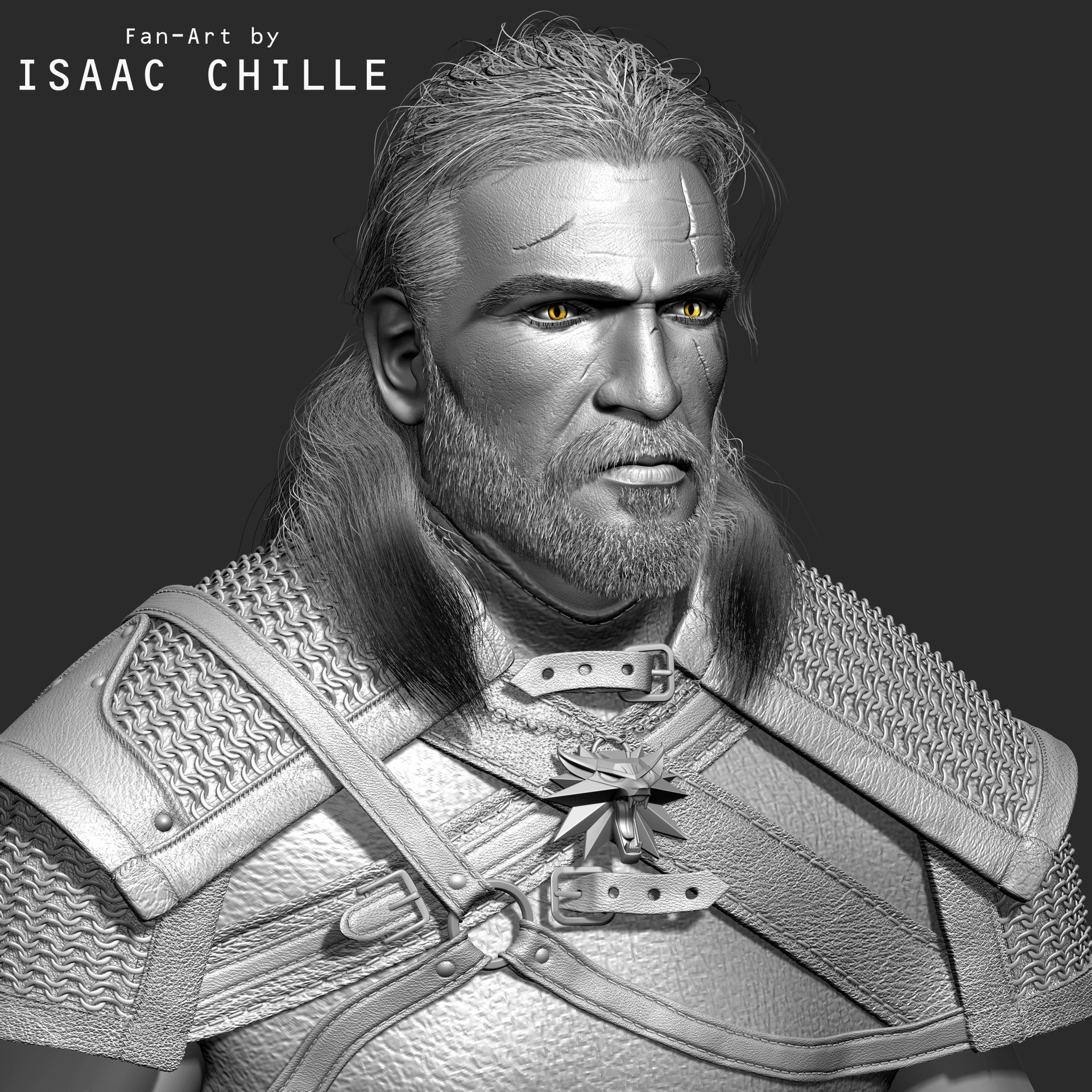 ArtStation - Armor the witcher made entirely in zbrush