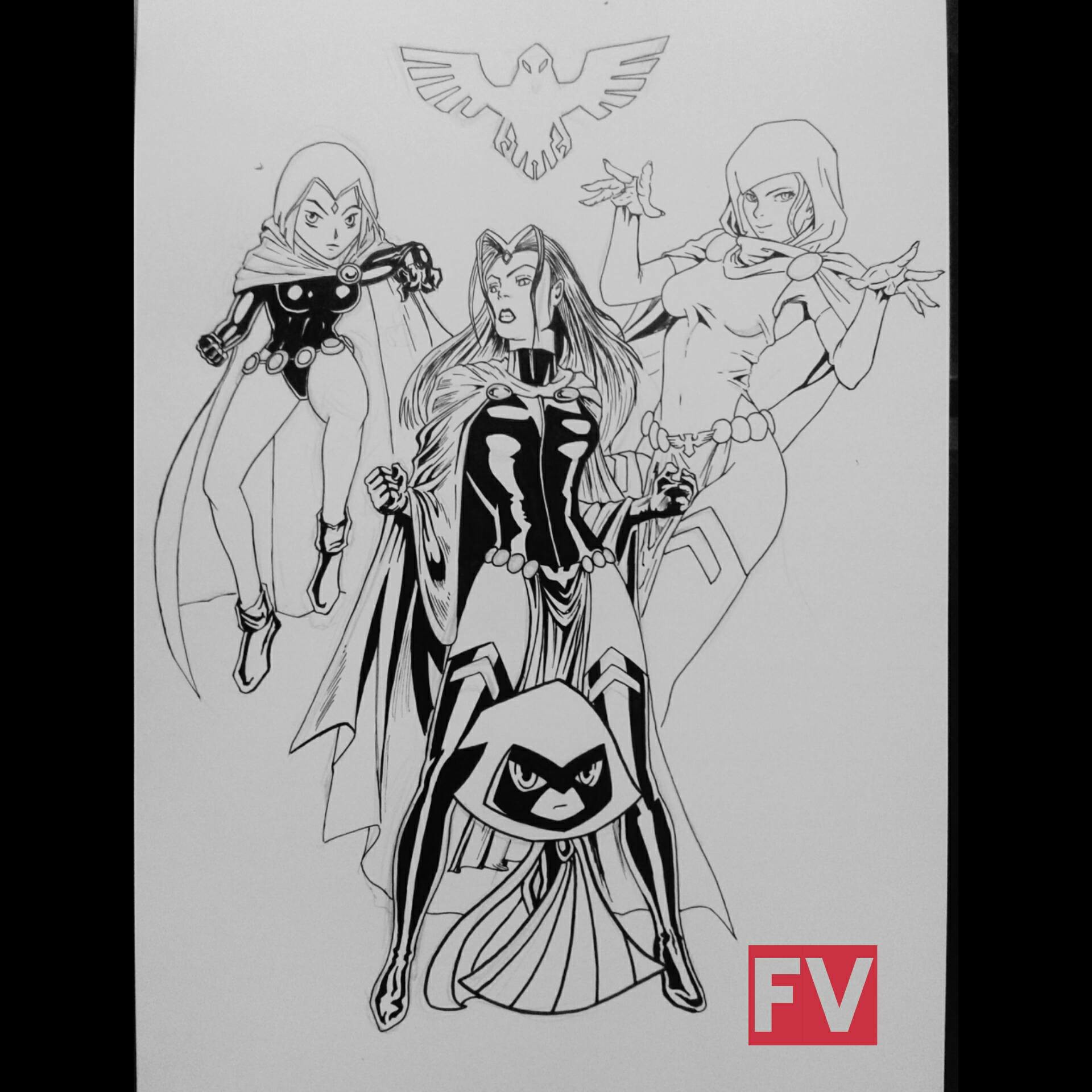 raven dc coloring pages