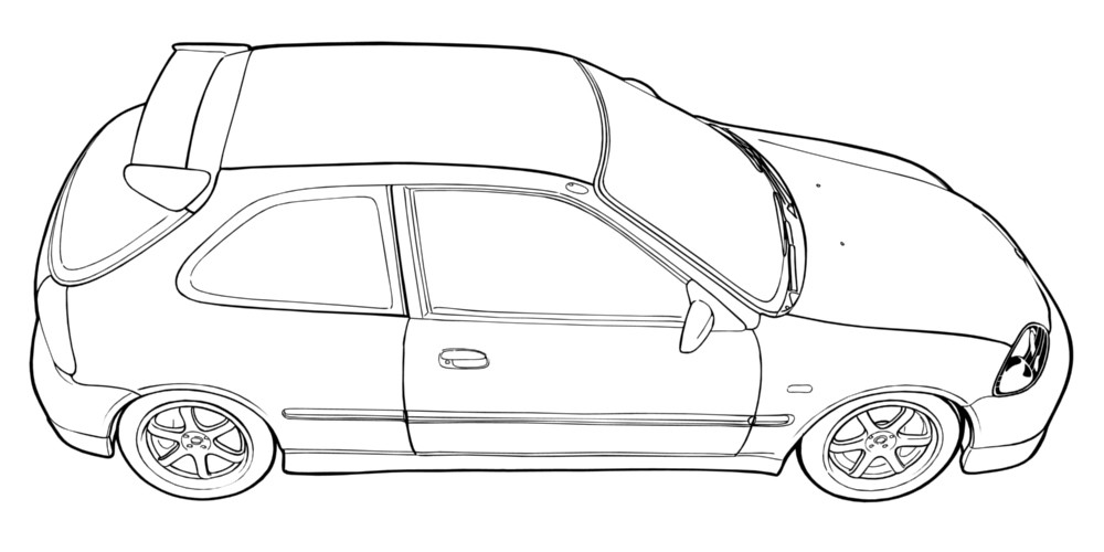 Honda Hatchback Coloring Pages