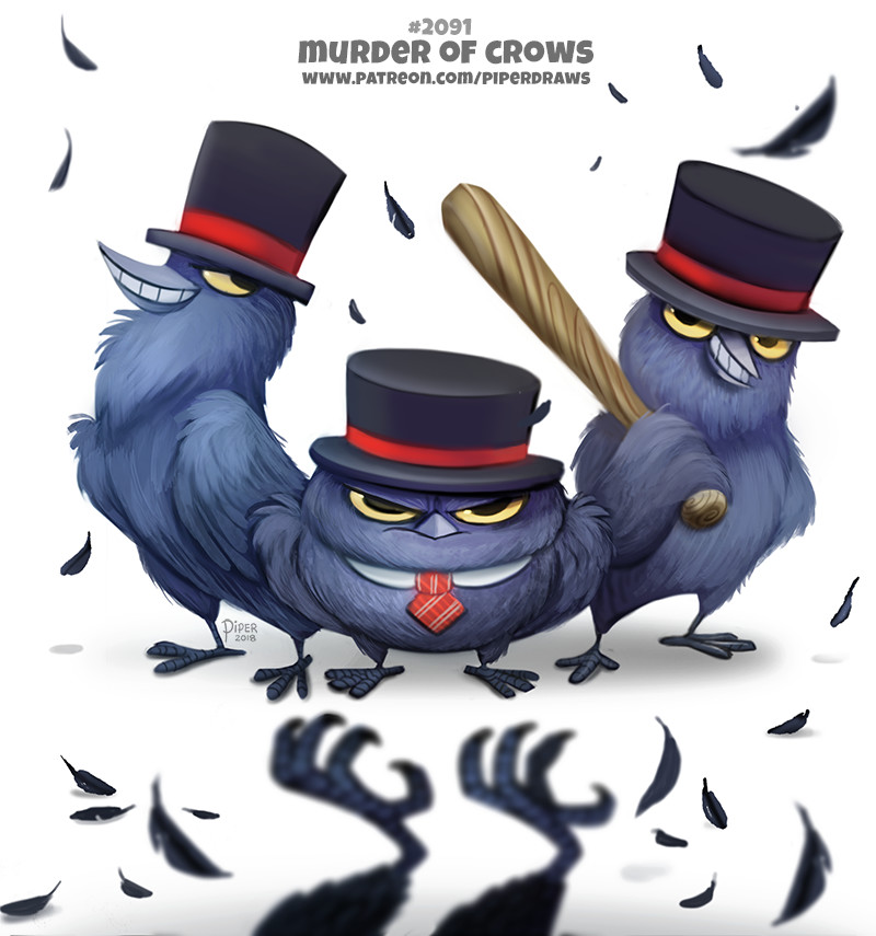 ArtStation - Daily Paint 2092. Murder of Crows