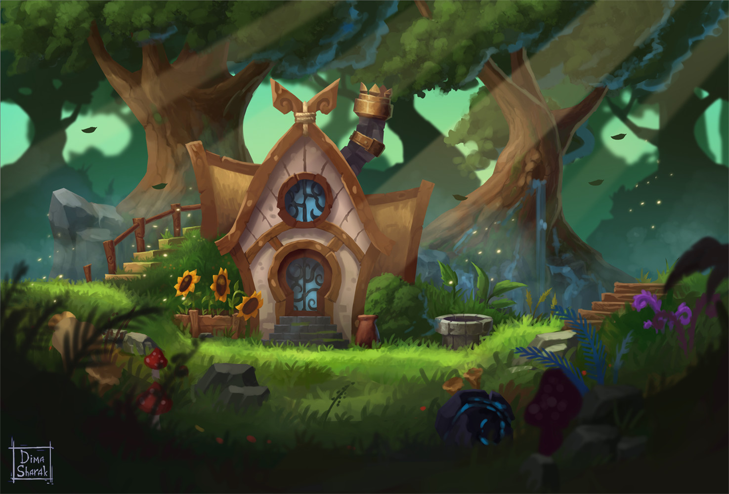 ArtStation - forest house
