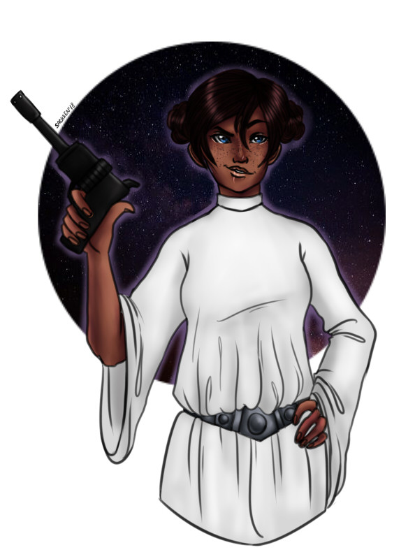 ArtStation - Grey Warden as Princess Leia