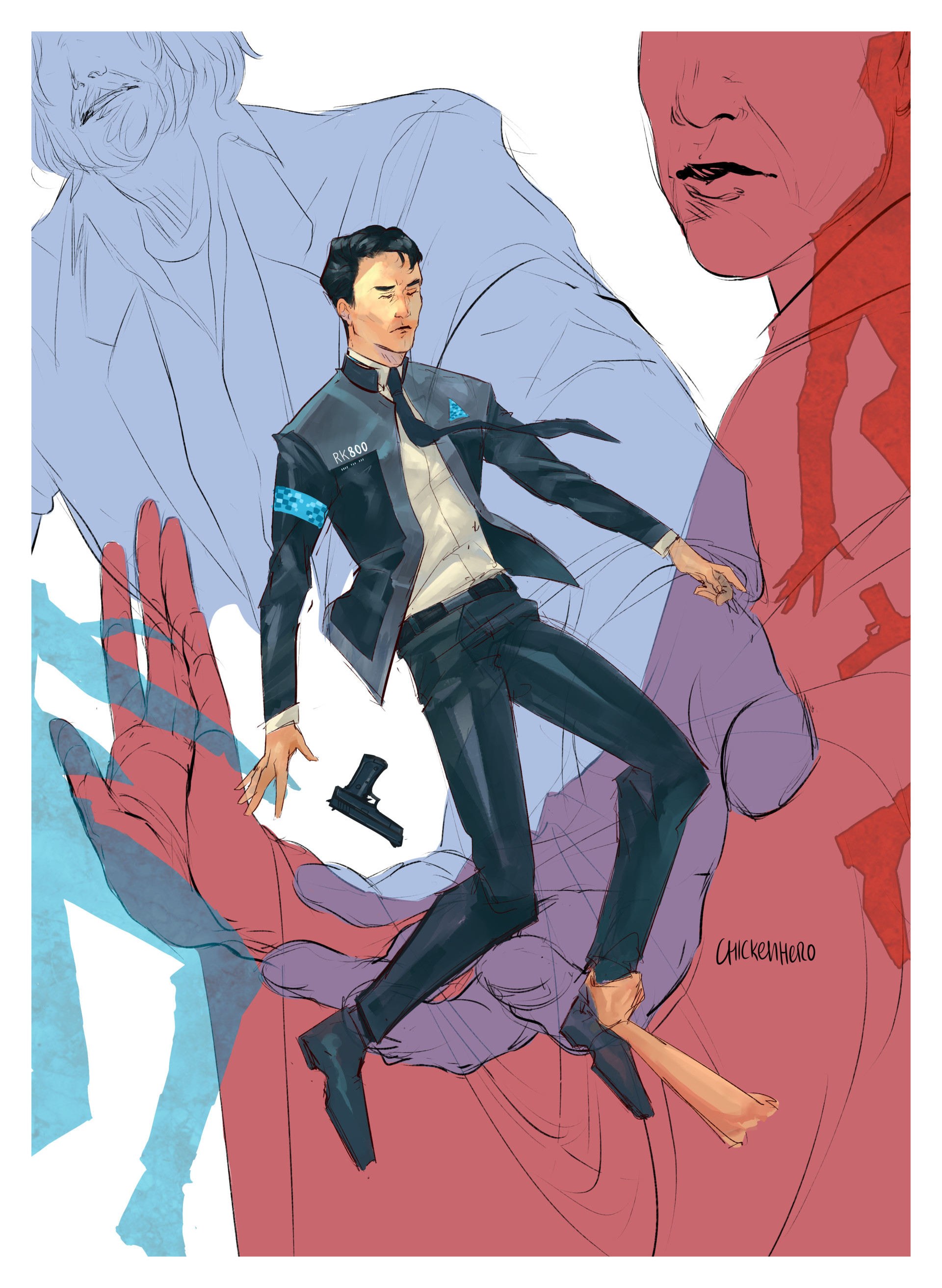 chickenhero art - Are you a machine?