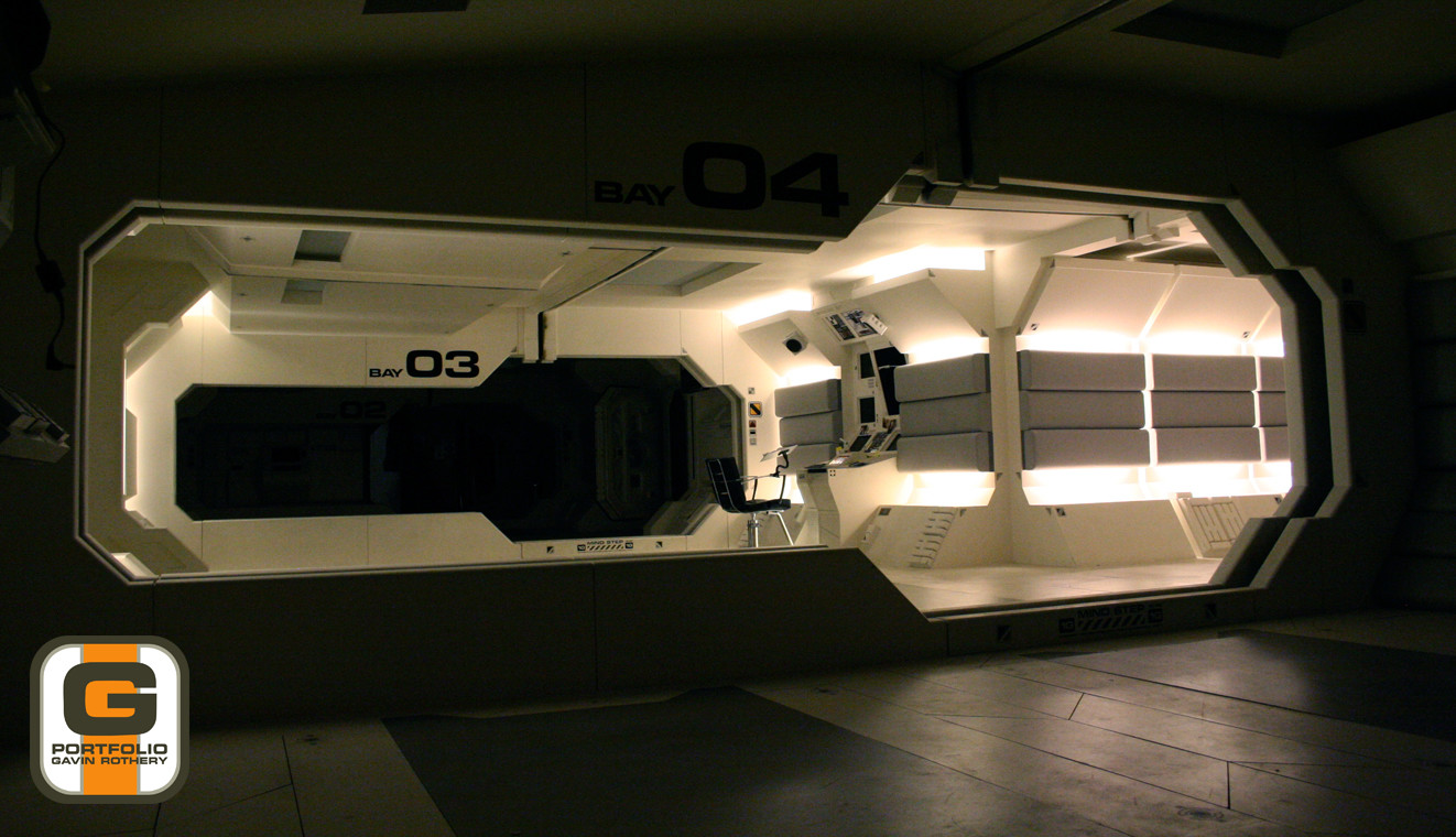 Gavin Rothery - The "Sarang" Lunar Base set design from "Moon" (2009)