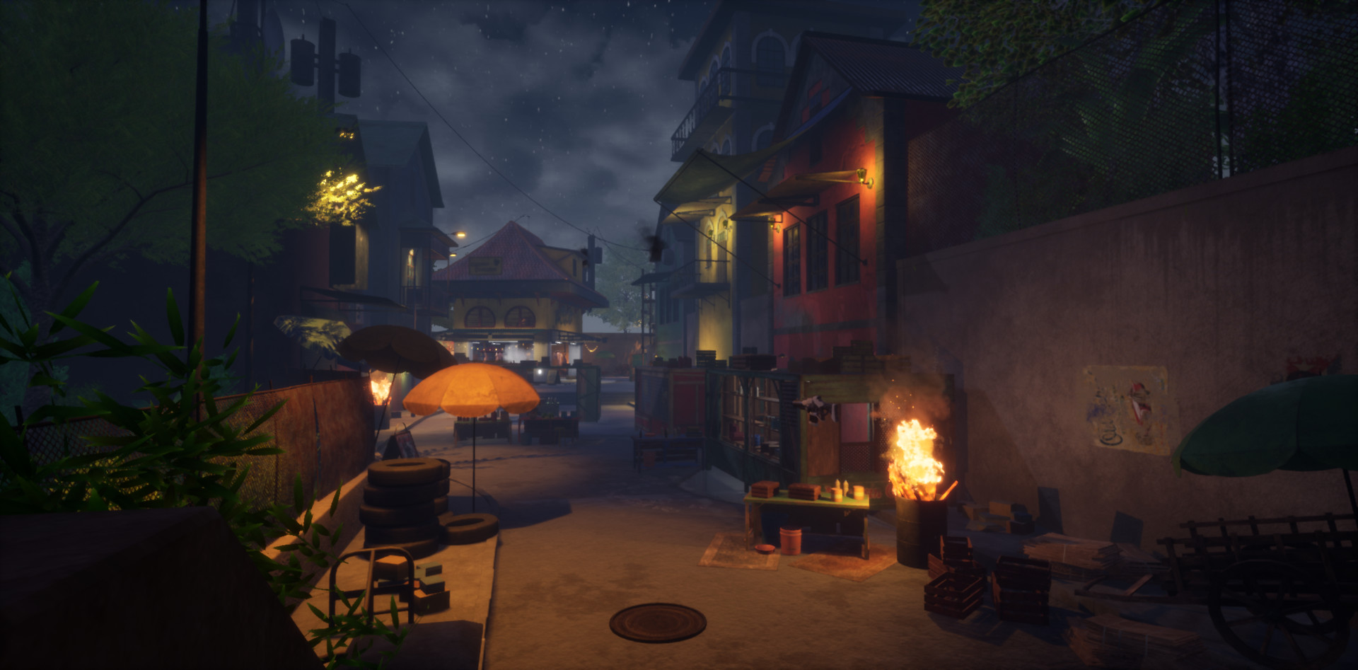 ArtStation - Uncharted_Madagascar_Market_Night
