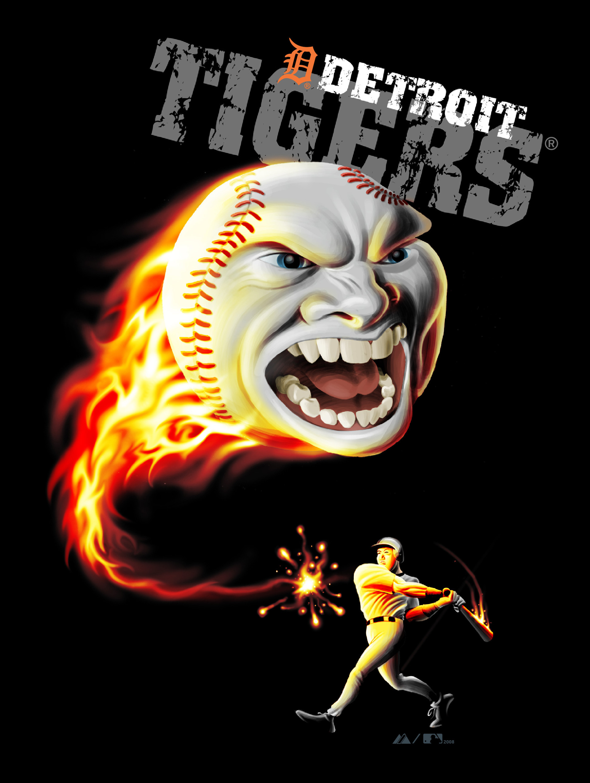 ArtStation - Flaming Baseball