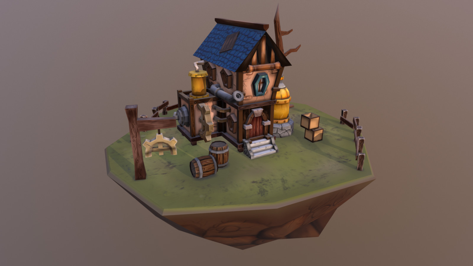 Chooi Lw - Steampunk Building Low Poly