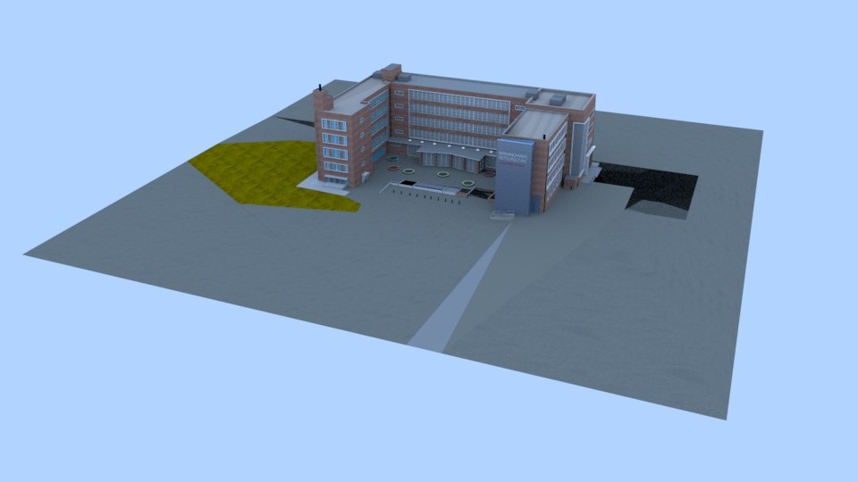 ArtStation - modelling a college building