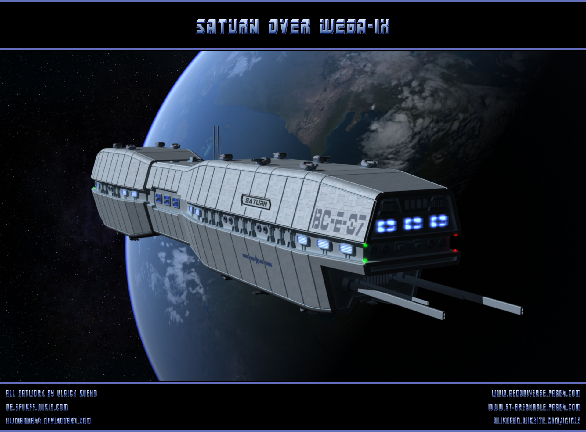 ArtStation - DEAN CORVIN: SATURN over Wega-IX