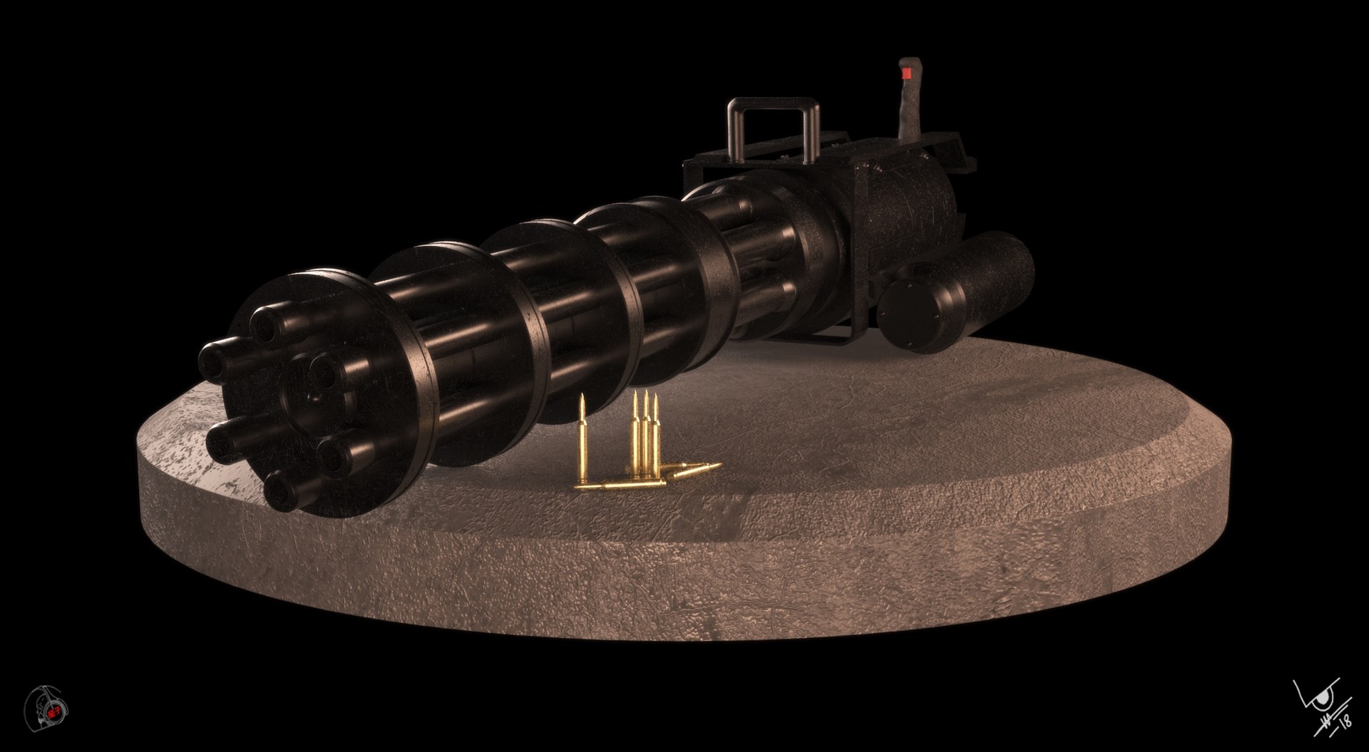 ArtStation - MACHINE GUN GATLING